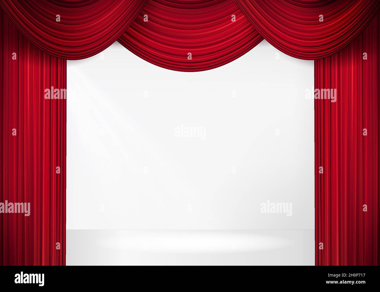 Red stage curtain for theater, opera scene drape backdrop, concert ...