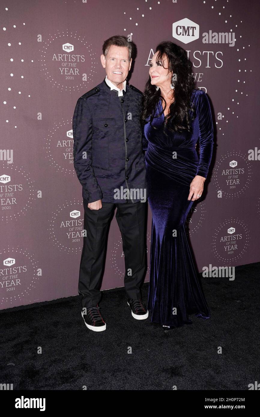 Randy Travis, Mary Davis attends the 2021 CMT Artist of the Year on ...