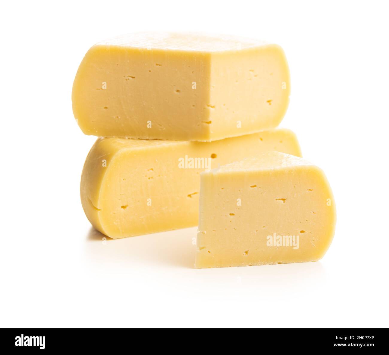 Block of hard cheese isolated on white background Stock Photo - Alamy
