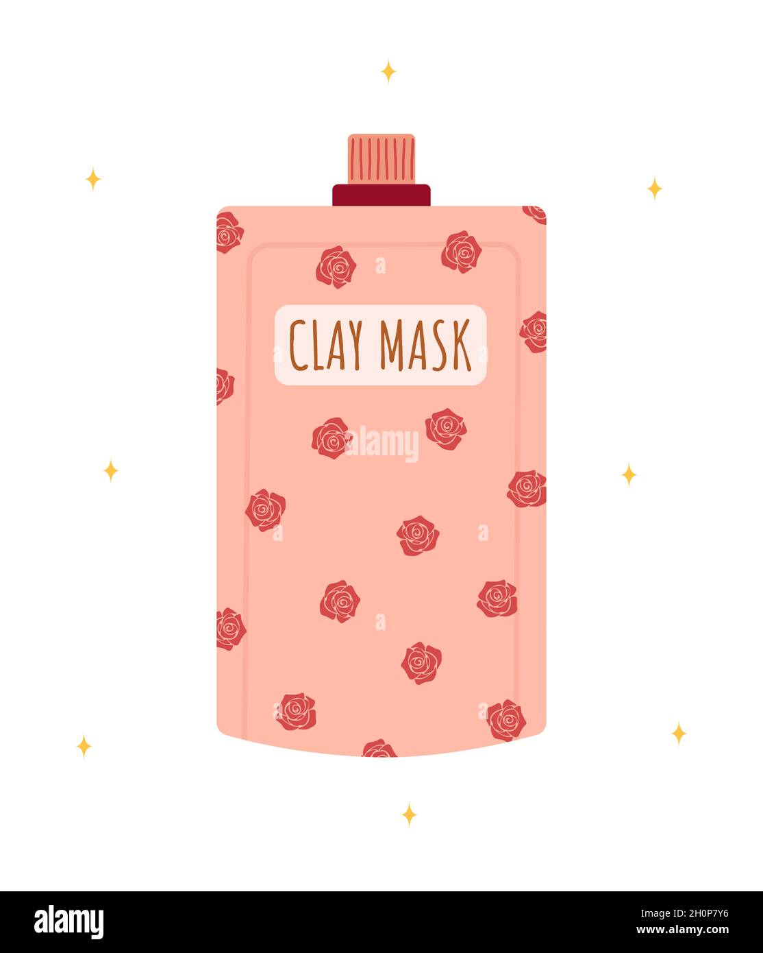 Clay facial mask. Skin care. Morning routine. Cleansing and ...