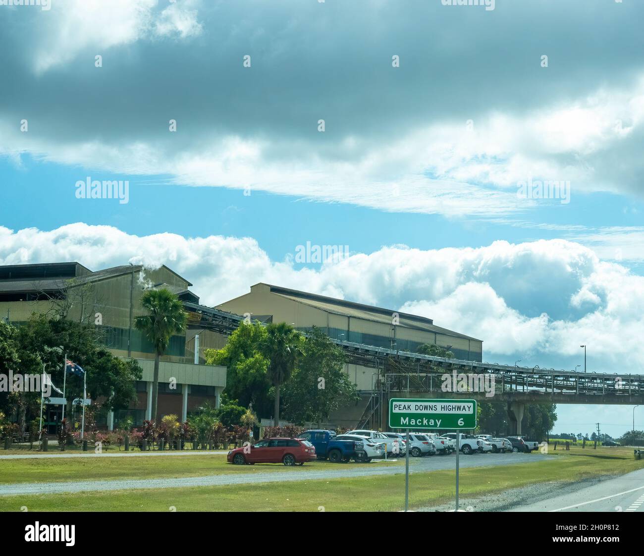 Mackay, Queensland, Australia - October 2021: Racecourse sugar mill ...
