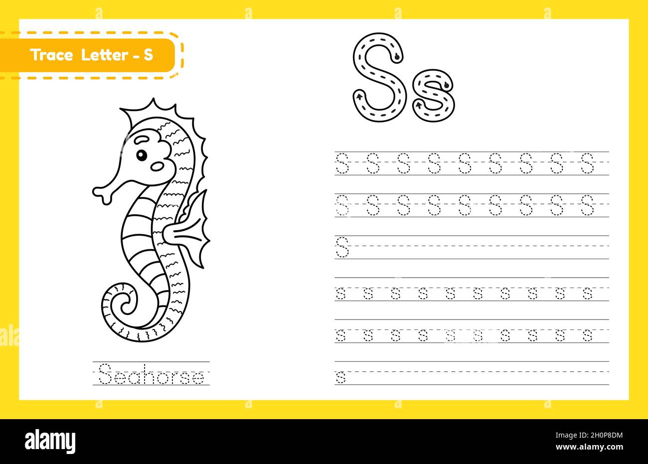 Trace letter S uppercase and lowercase. Alphabet tracing practice ...
