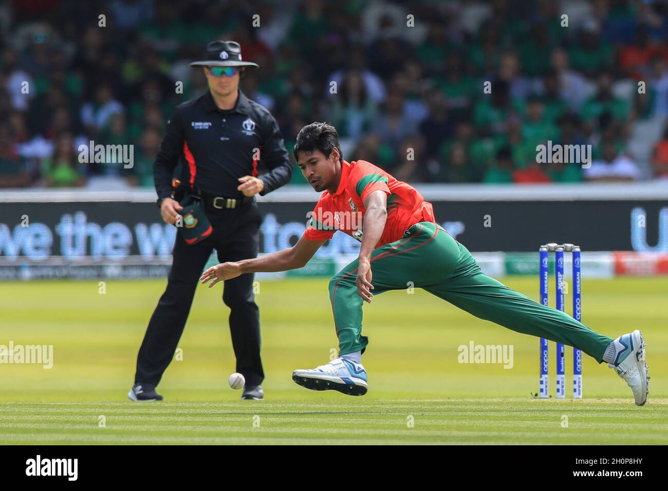 Bangladesh cricket player Mustafizur Rahman in action during the 43 ...