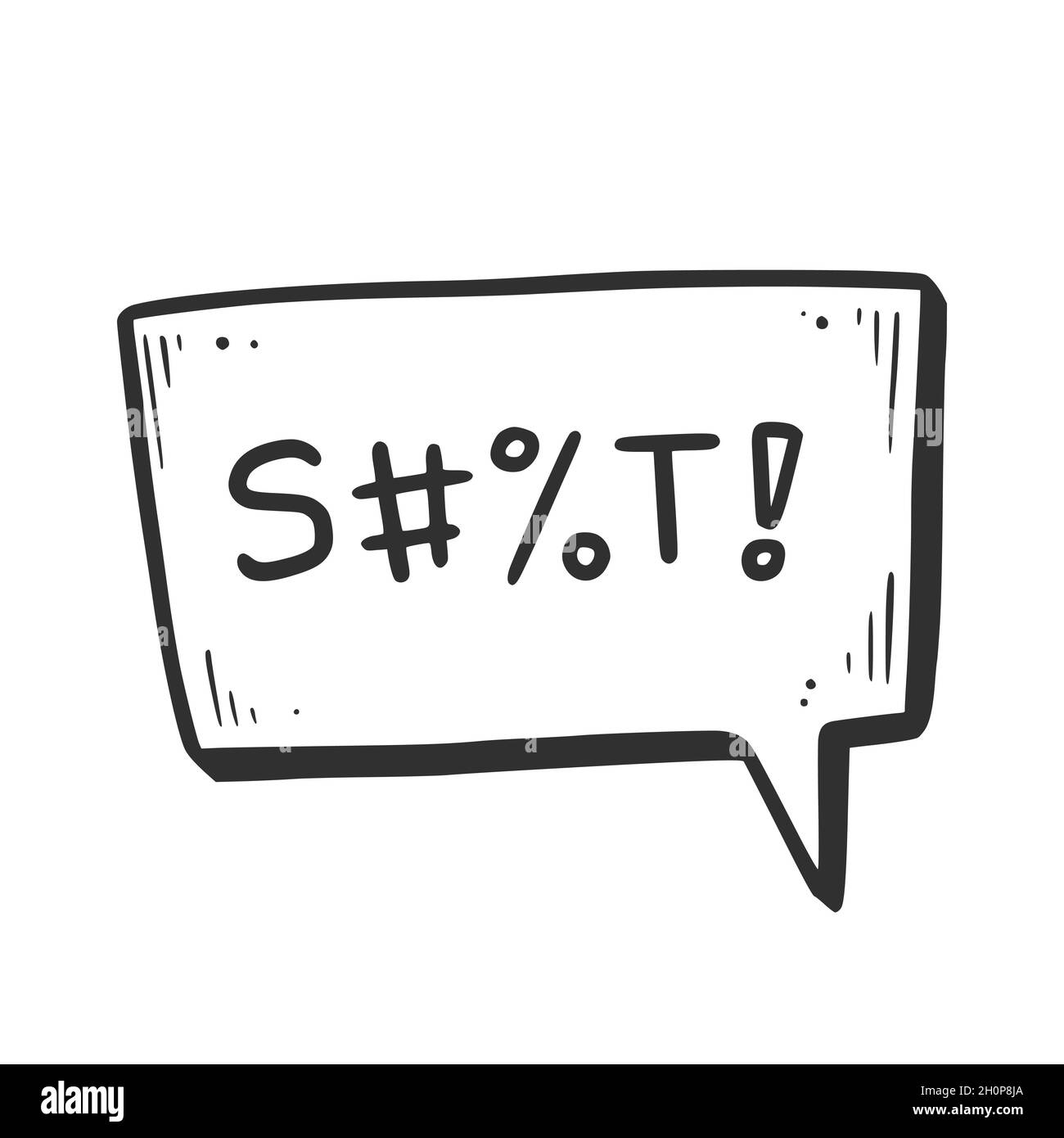 Swear word speech bubble. Curse, rude, swear word for angry, bad ...