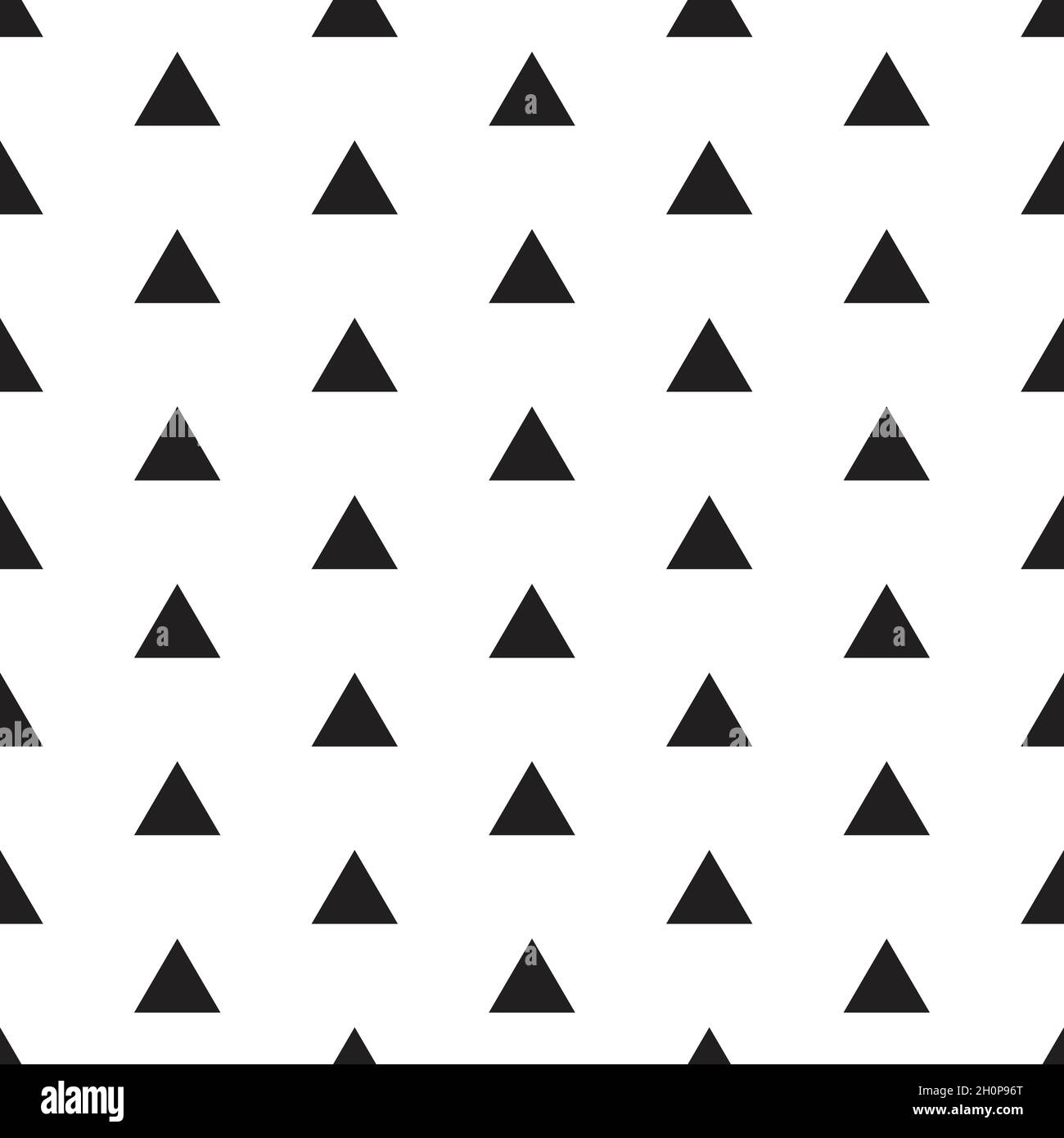 Triangle shape pattern vector seamless doodle black and white abstract ...