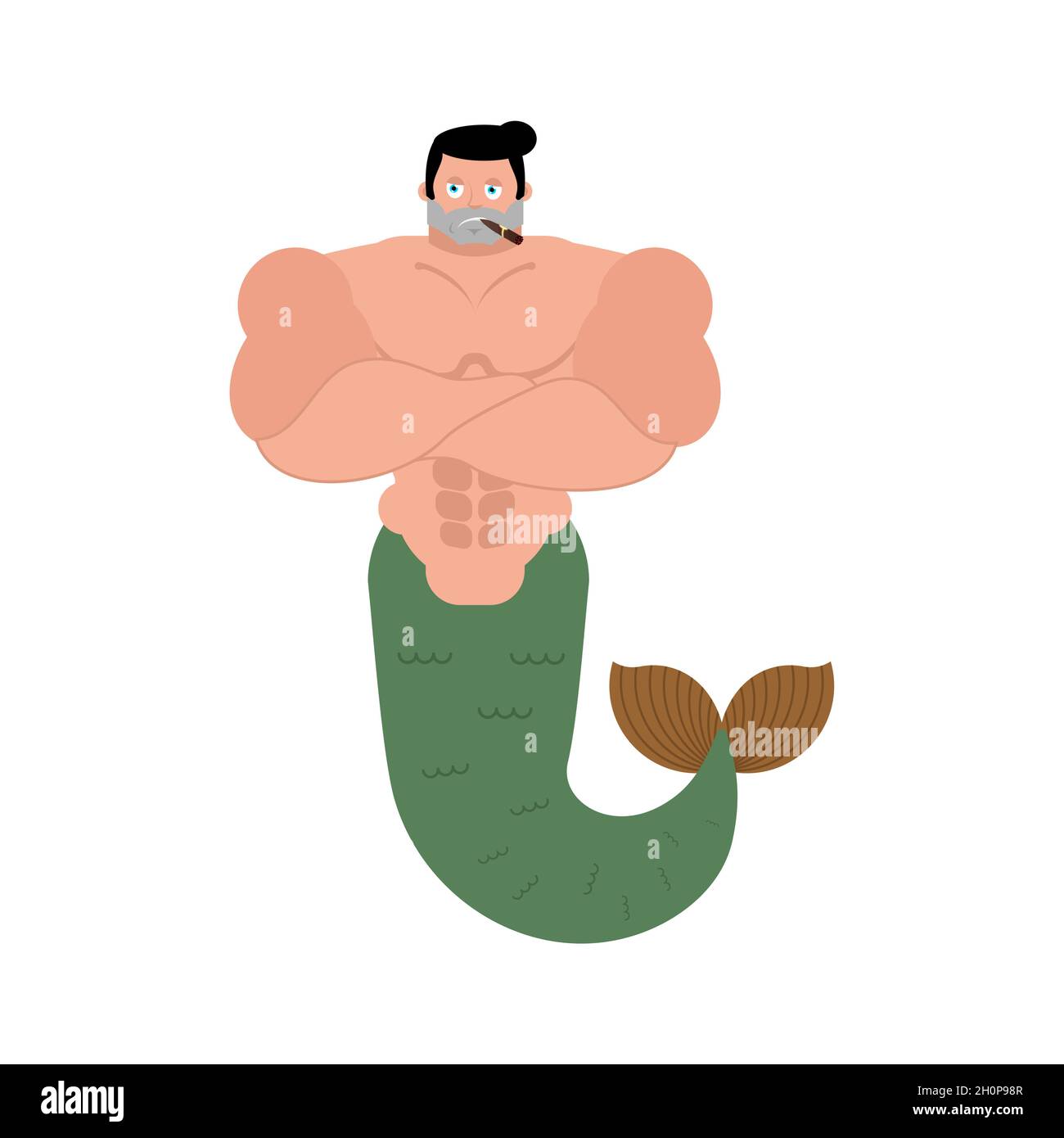 Merman and mermaid Stock Vector Images - Alamy