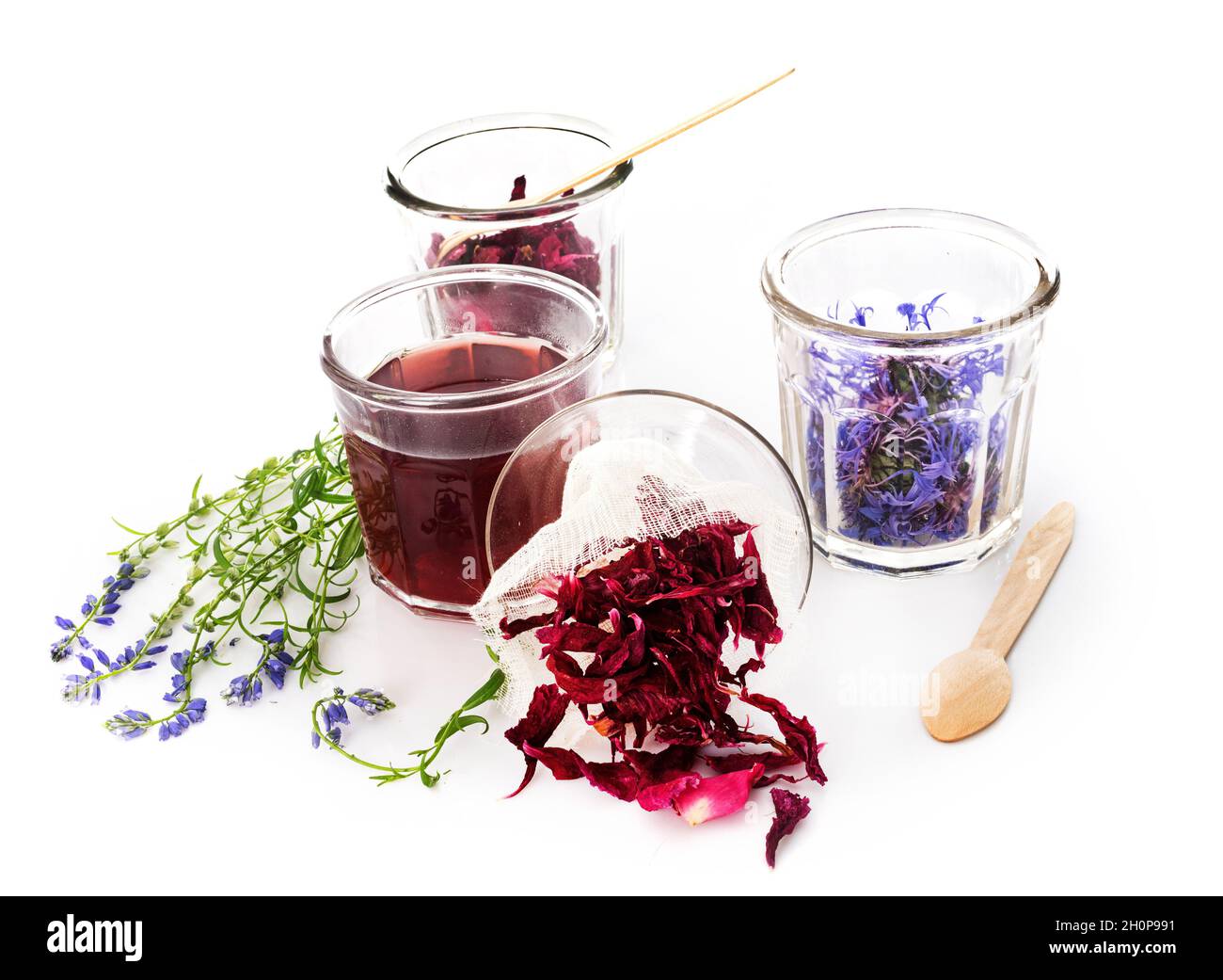 flower tincture in front of white background Stock Photo - Alamy