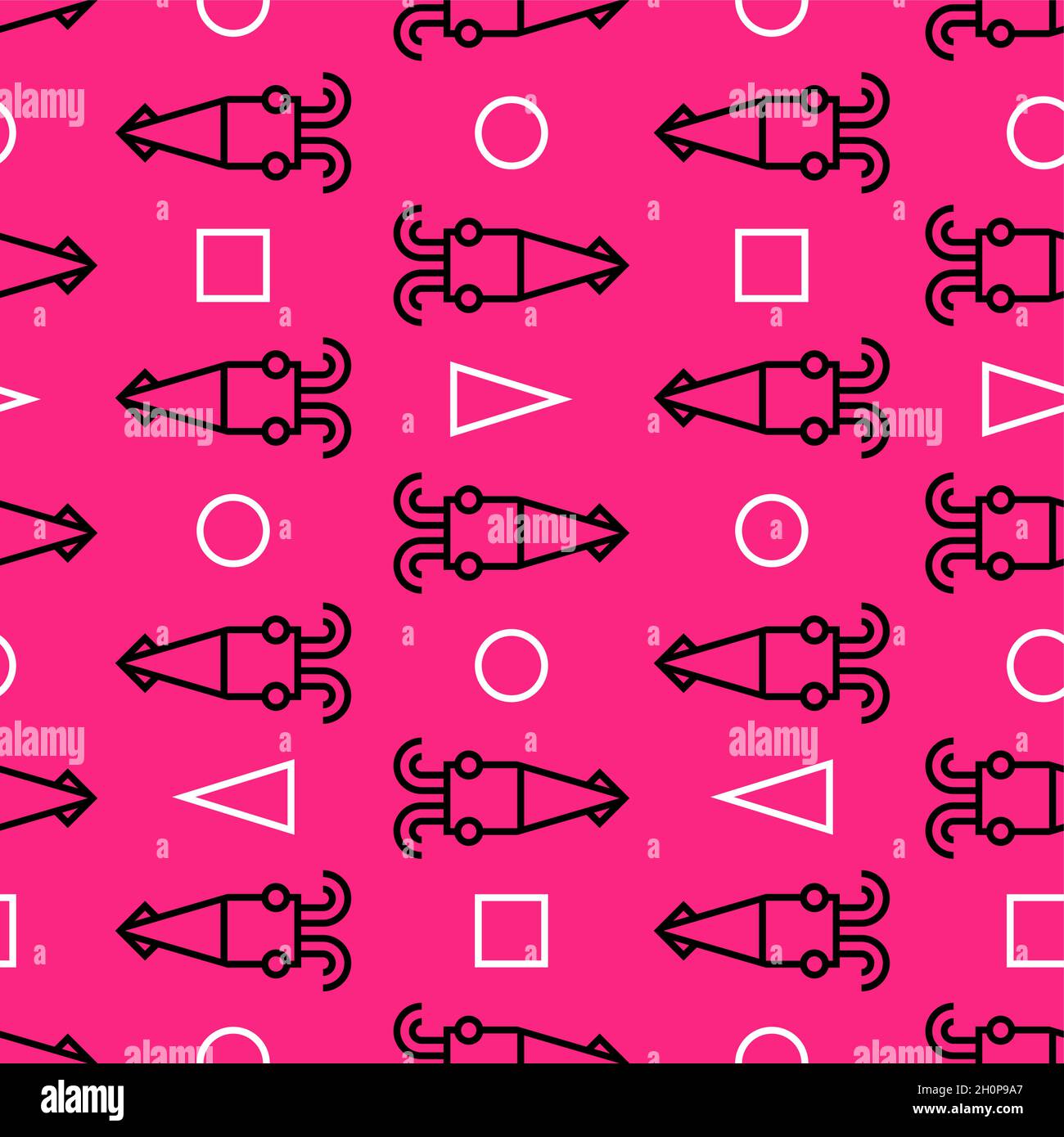 Squid pattern seamless. background squids. vector texture Stock Vector ...