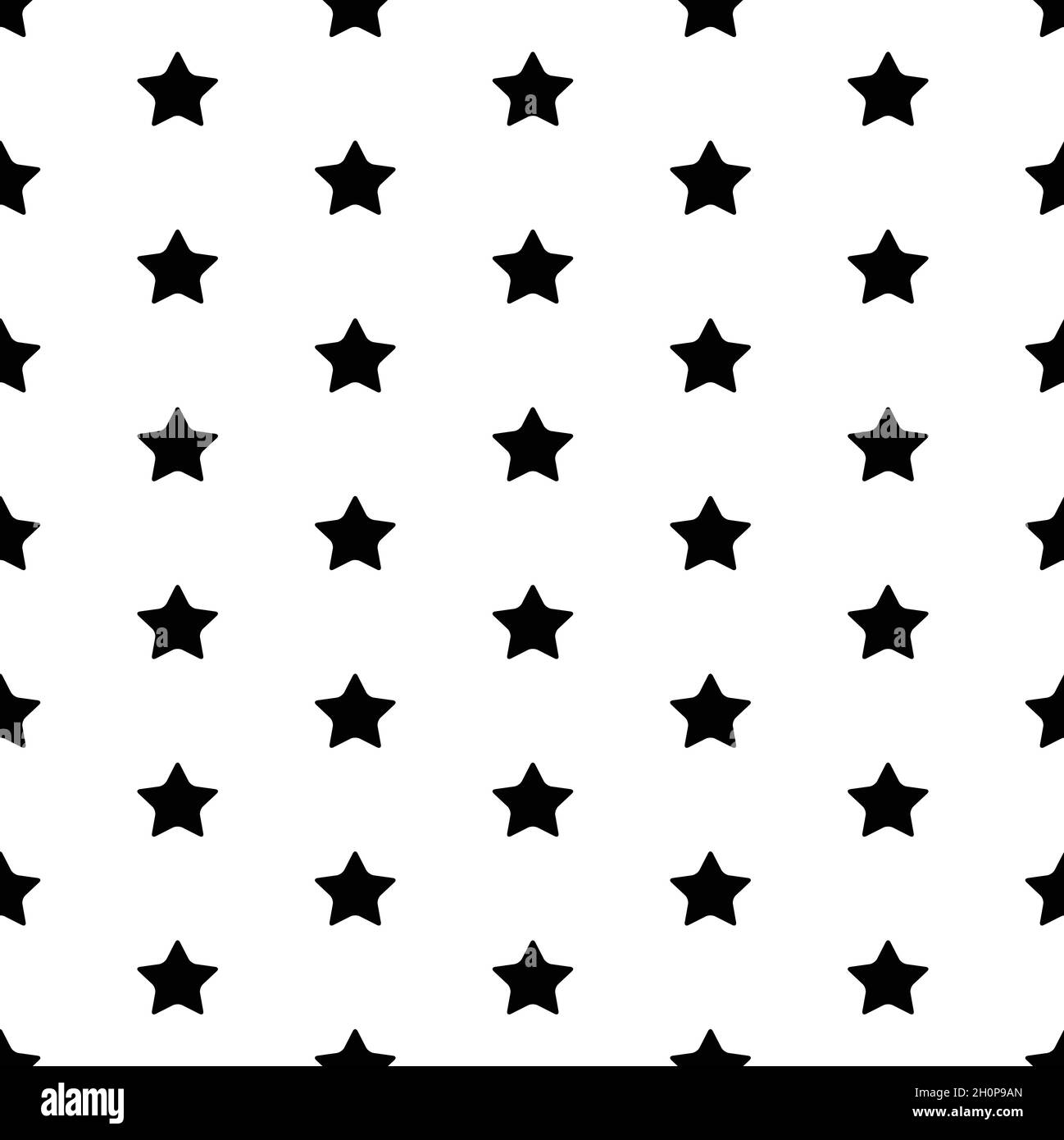 Star shape pattern vector seamless doodle black and white abstract ...