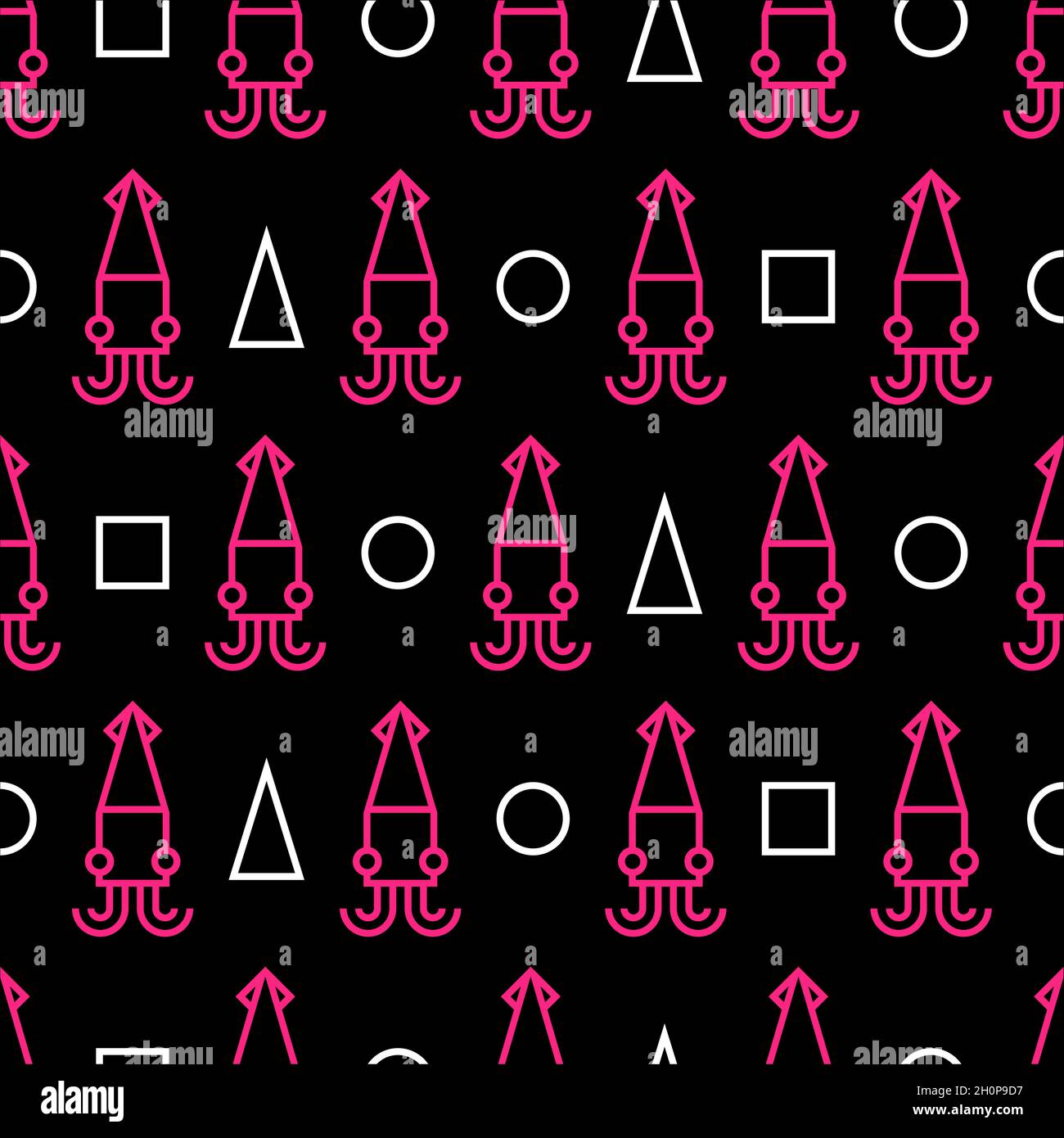 Squid pattern seamless. background squids. vector texture Stock Vector ...