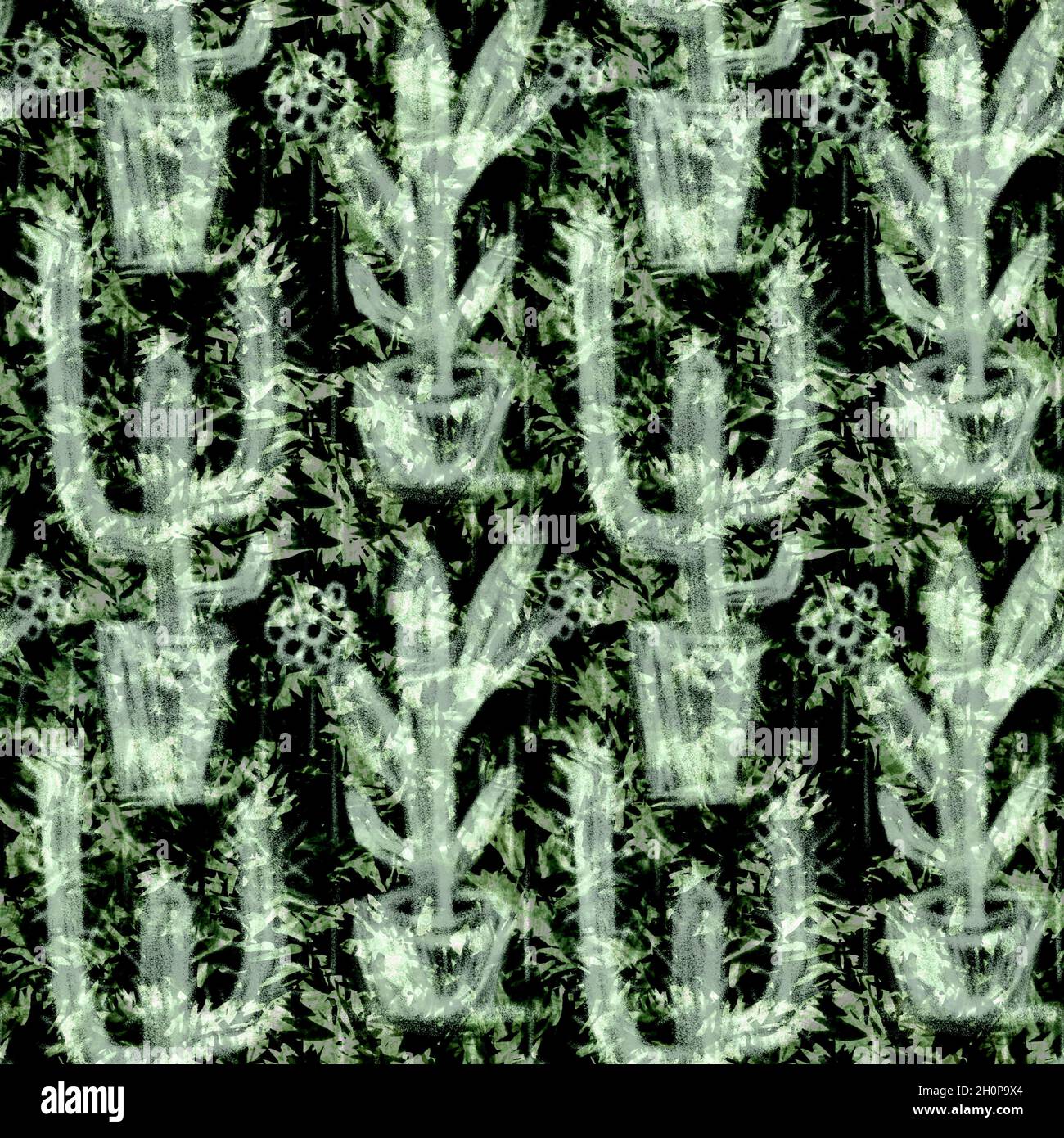 Forest green jungle nature texture. Seamless foliage leaf 2 tone design ...