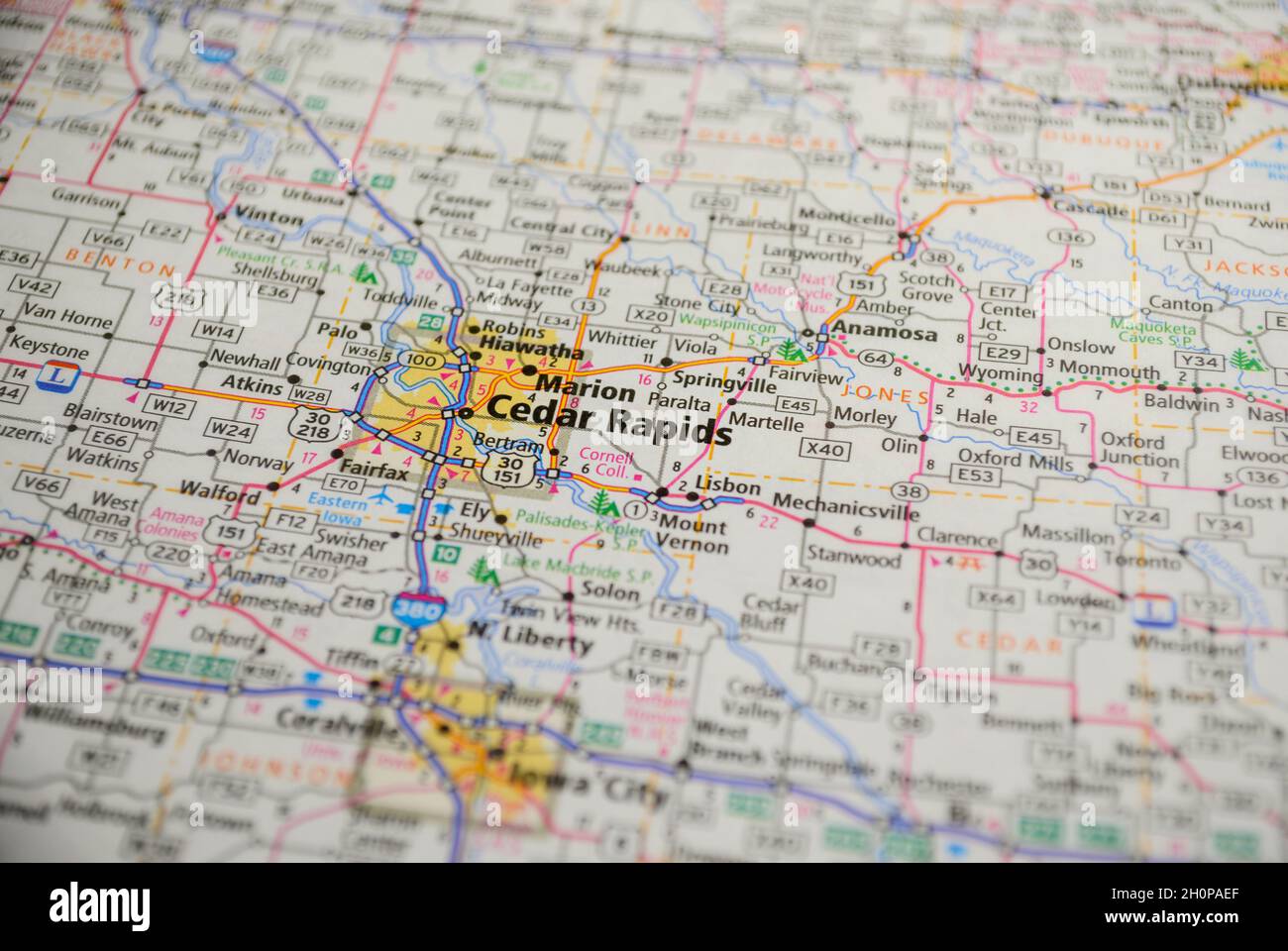 Map Of Cedar Rapids Area