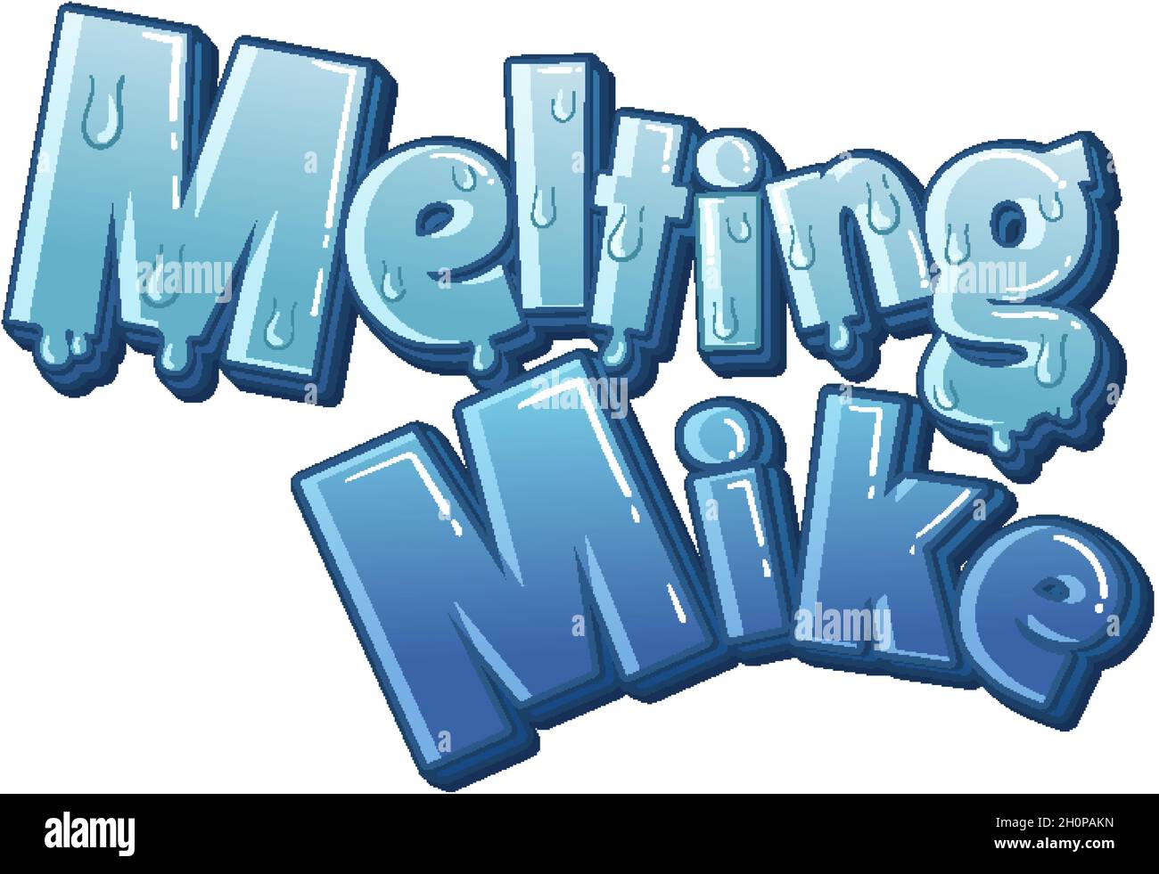 Melting Mike logo text design illustration Stock Vector Image & Art - Alamy