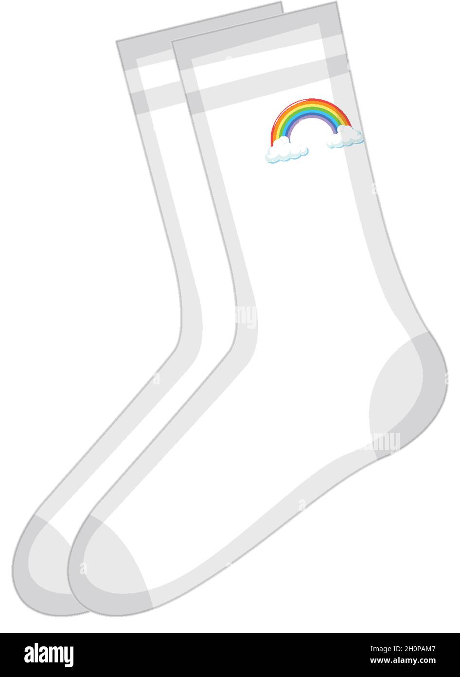 White socks with rainbow pattern illustration Stock Vector Image & Art ...