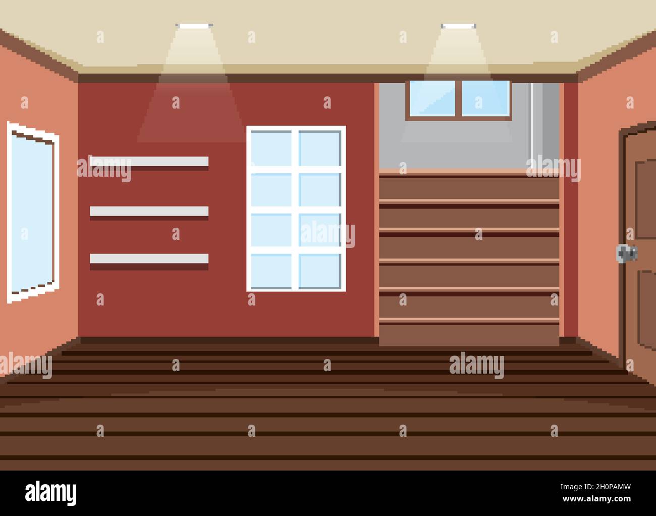 Empty room interior design illustration Stock Vector Image & Art - Alamy