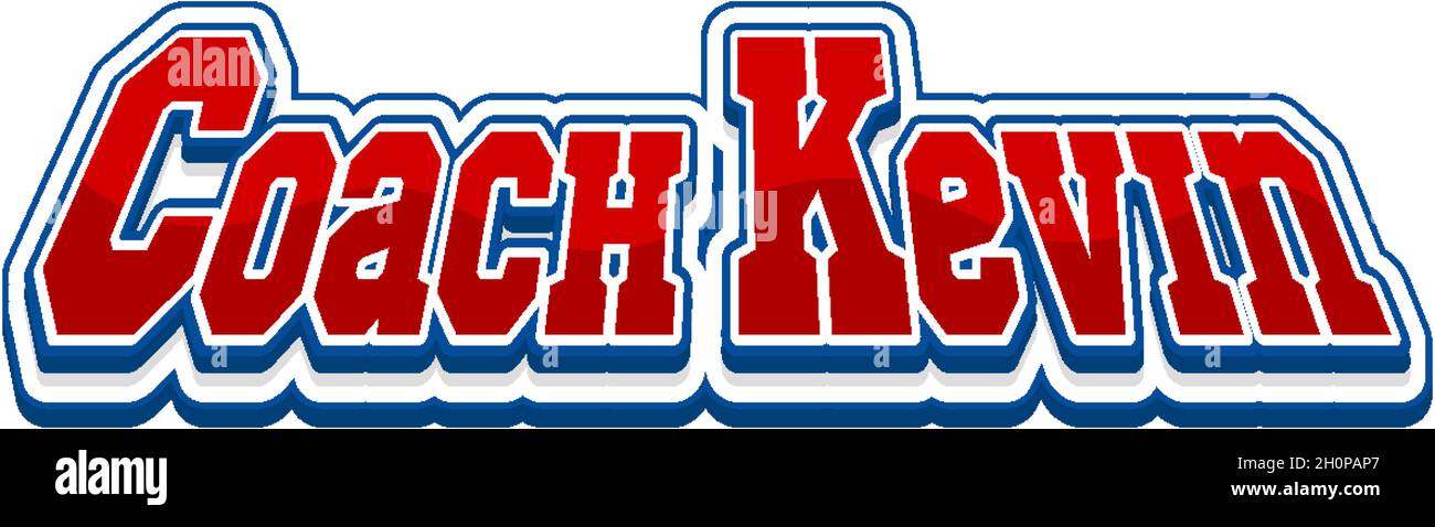 Coach Kevin logo text design illustration Stock Vector Image & Art - Alamy