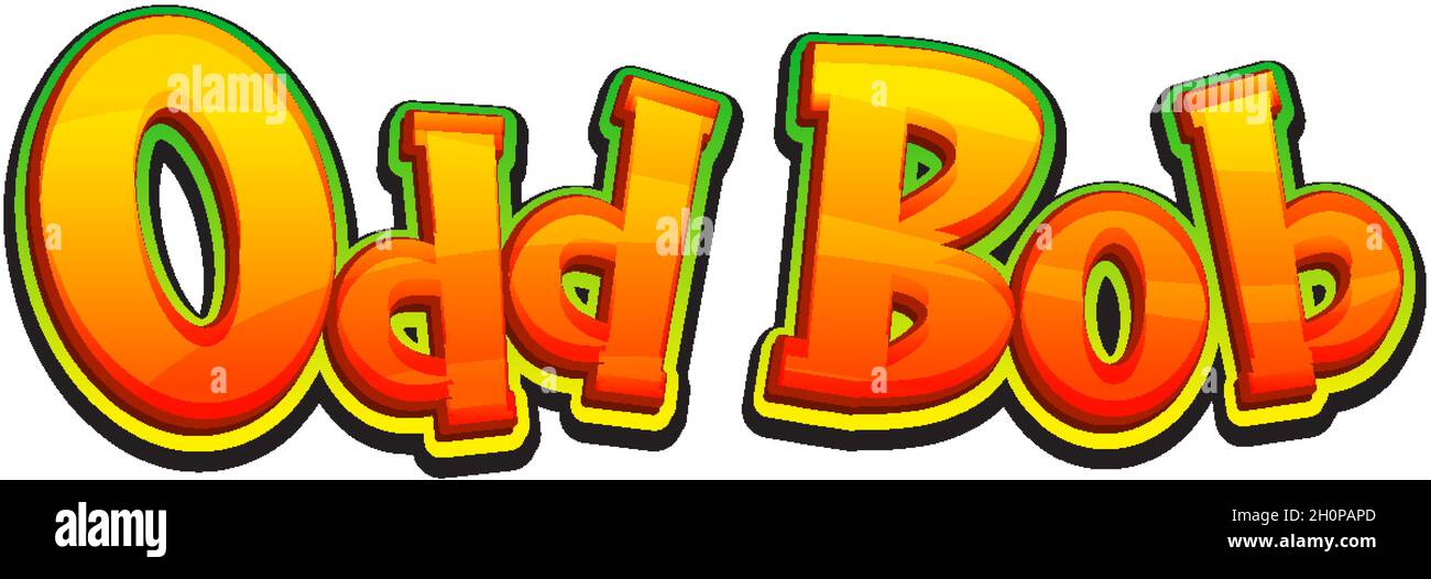 Odd Bob logo text design illustration Stock Vector Image & Art - Alamy