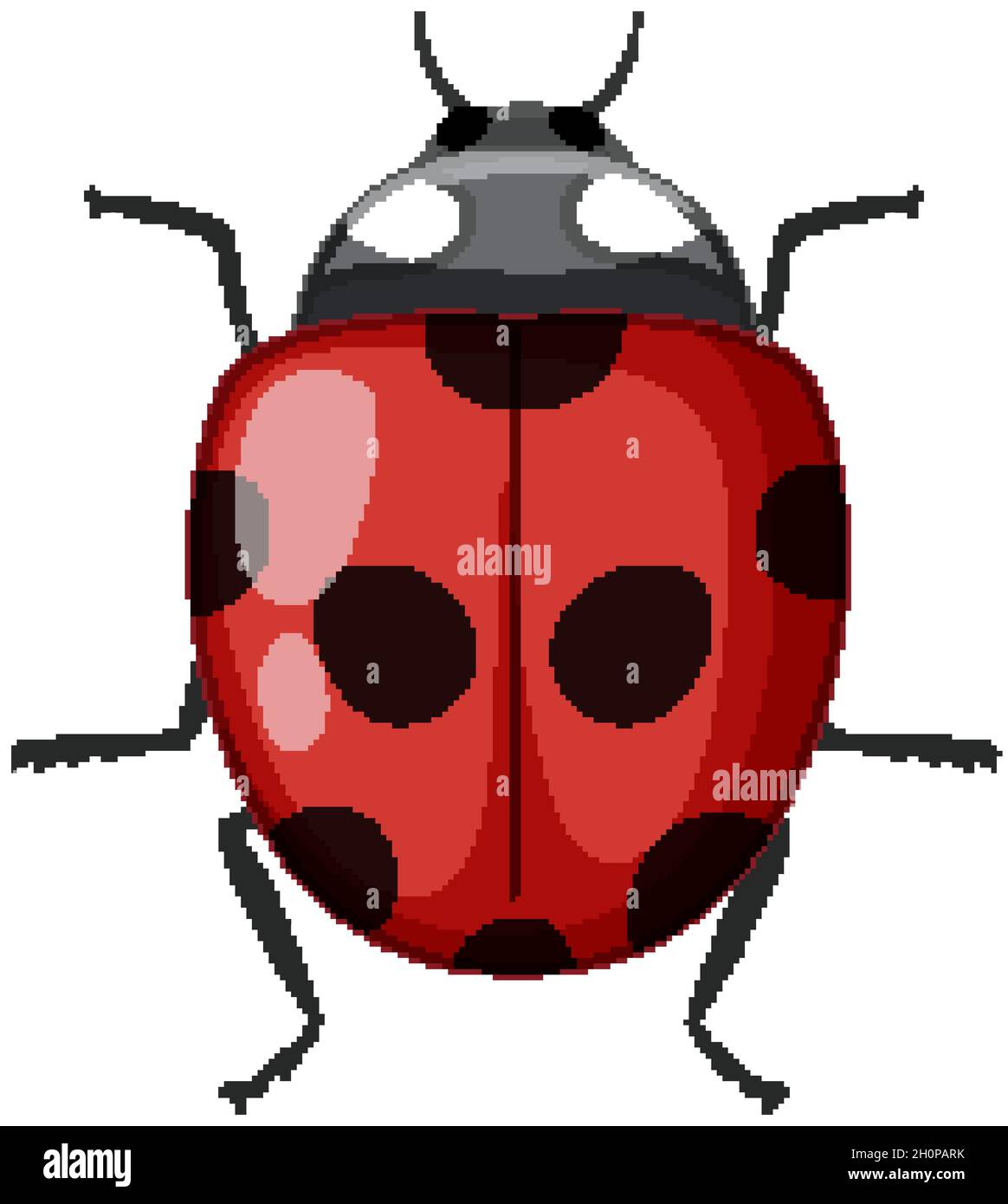 Red ladybug isolated on white background illustration Stock Vector ...
