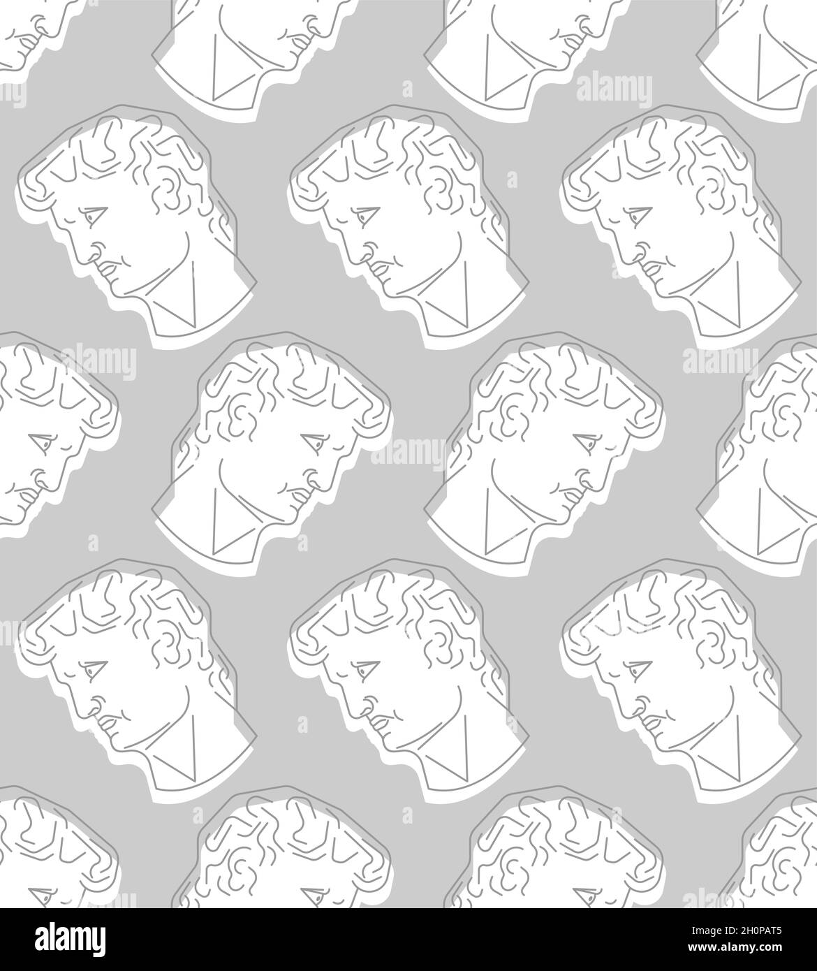 David head Statue pattern seamless. sculpture of Michelangelo ...