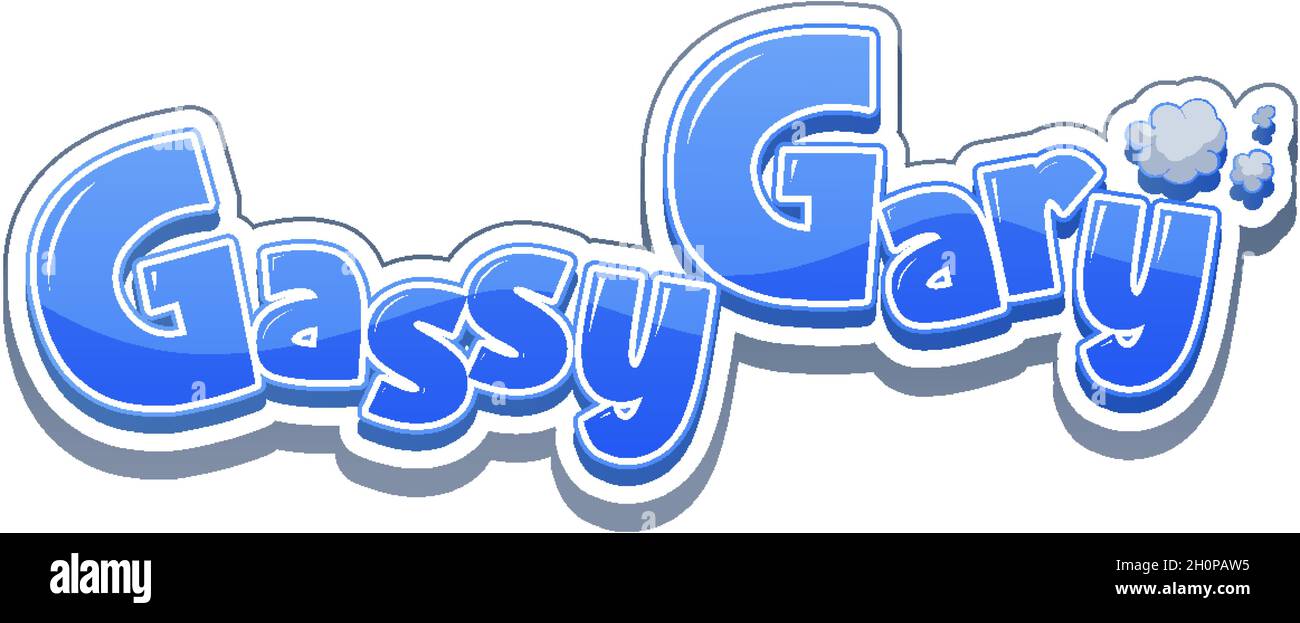 Gassy Gary logo text design illustration Stock Vector Image & Art - Alamy