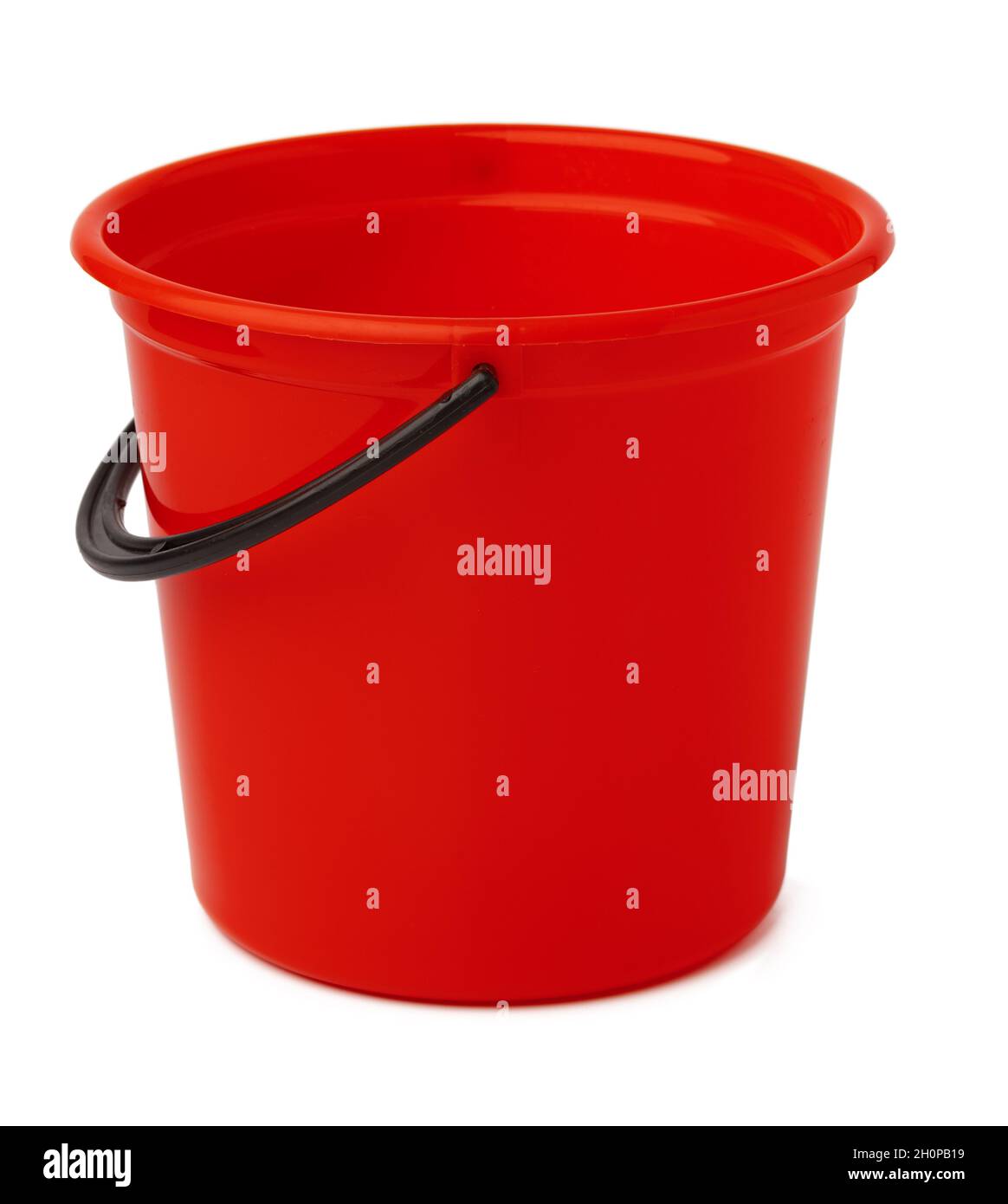 Single plastic bucket isolated on a white background Stock Photo - Alamy