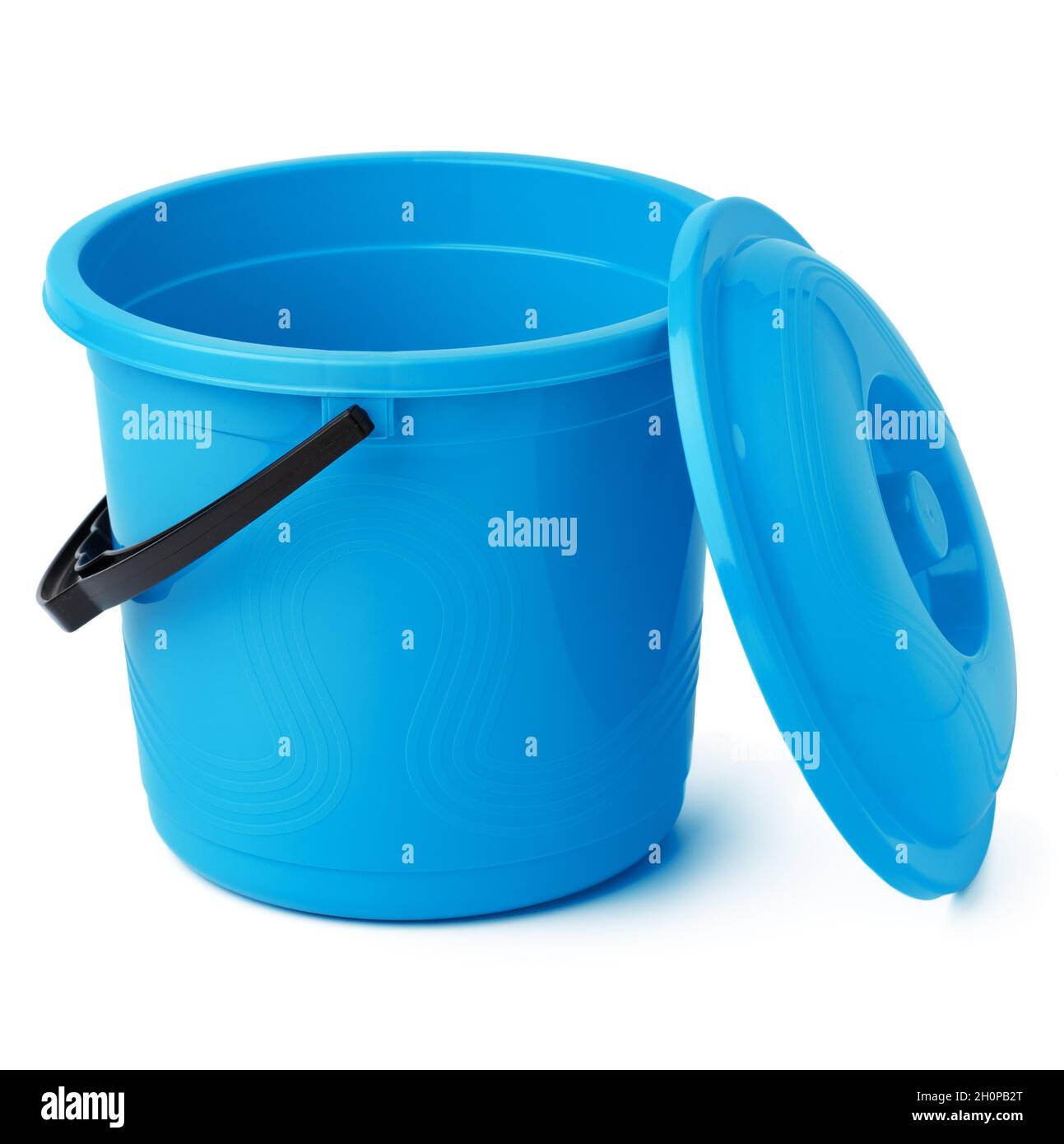 Single plastic bucket isolated on a white background Stock Photo - Alamy