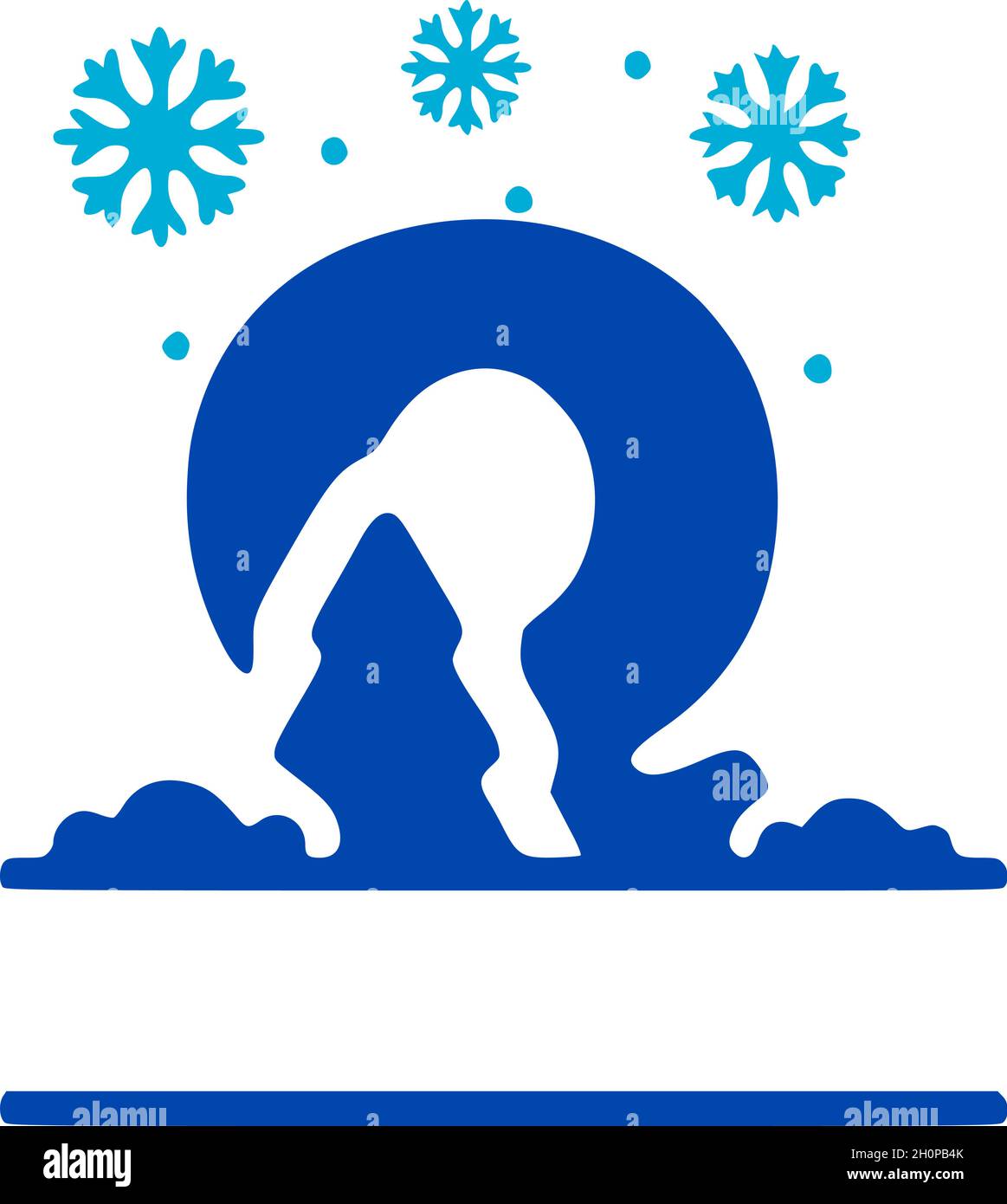 Letter q and winter composition monogram, vector logo, emblems or ...