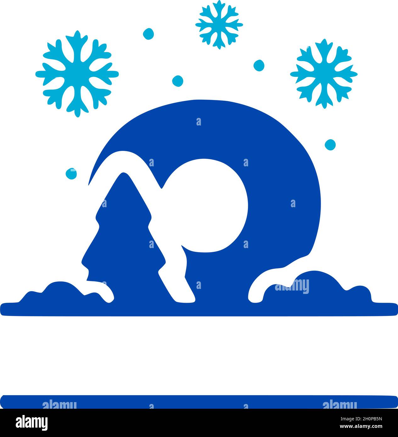 Letter o and winter composition monogram, vector logo, emblems or ...