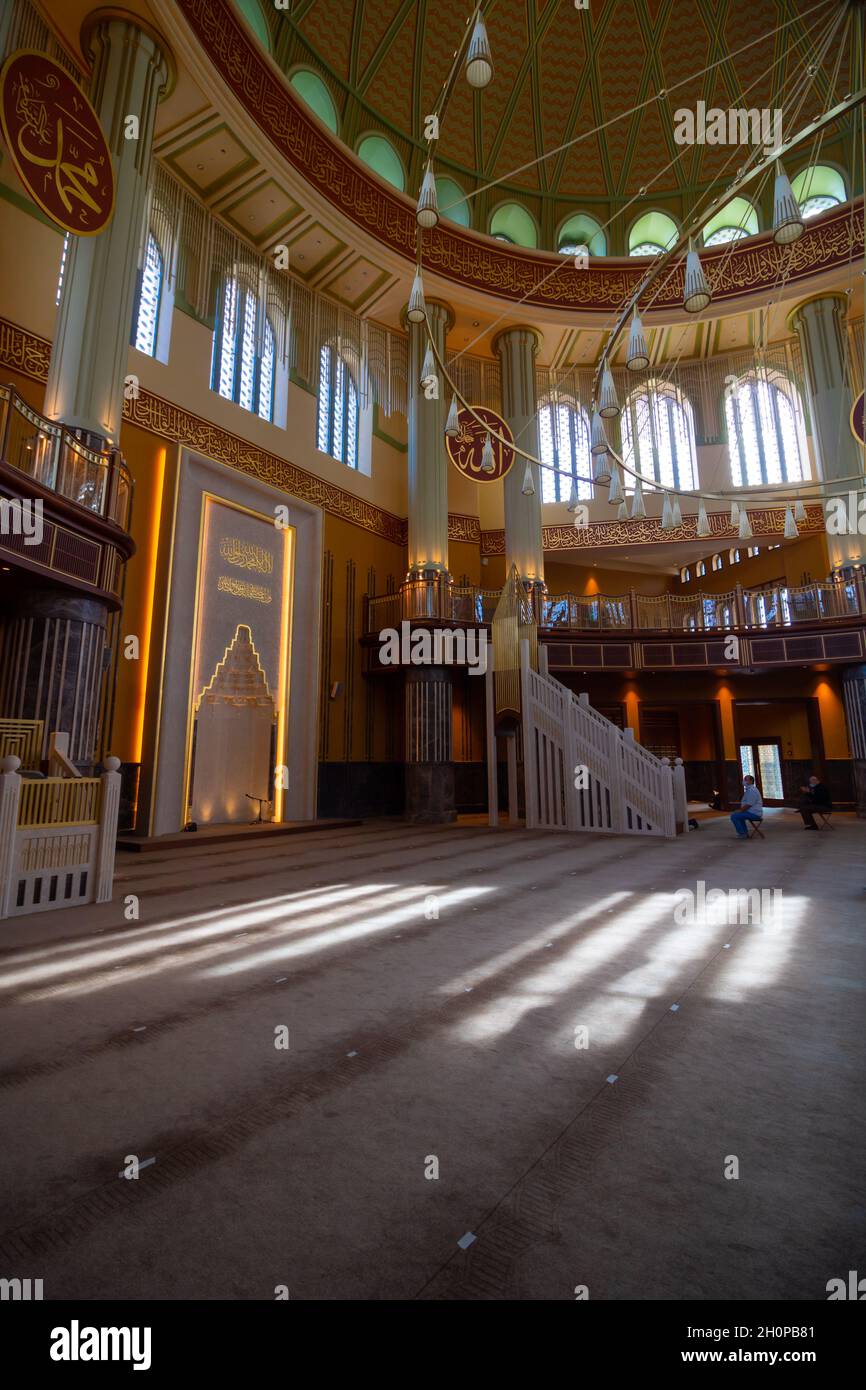 Istanbul Turkey - 9.6.2021: Interior of Taksim Mosque in Beyoglu ...