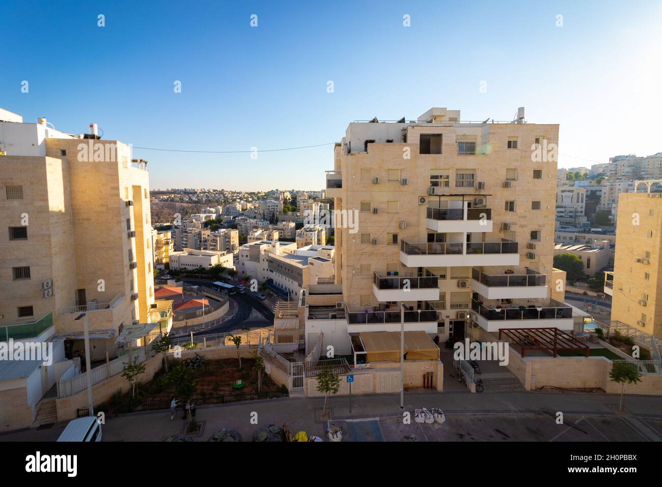 24-06-2021. modiin ilit- israel. Tall buildings in an ultra-Orthodox ...