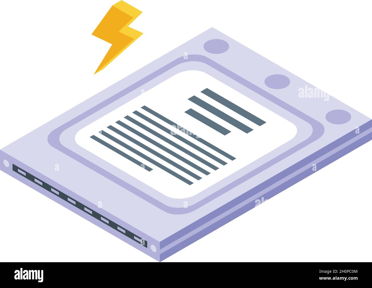 Fix laptop hdd icon isometric vector. Device support. Mobile service ...