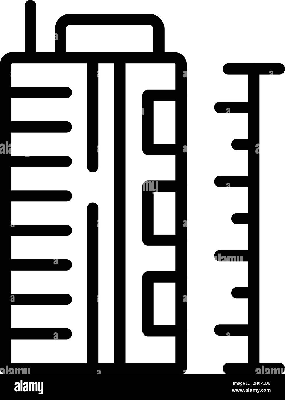 Multistory black construction Cut Out Stock Images & Pictures - Alamy