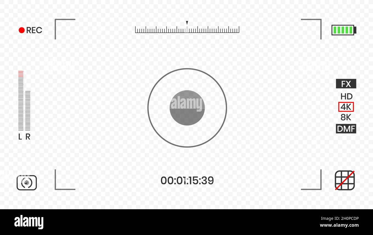 Camera viewfinder video or photo frame recorder flat style design ...
