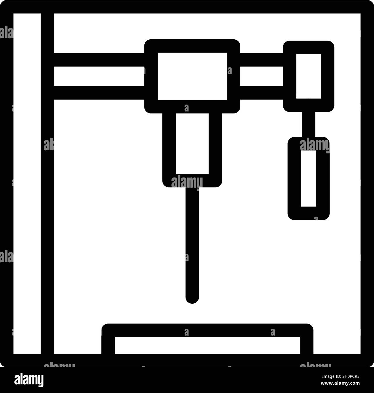 Laser Cnc Machine Icon Outline Vector Lather Equipment Work Tool Stock Vector Image And Art Alamy