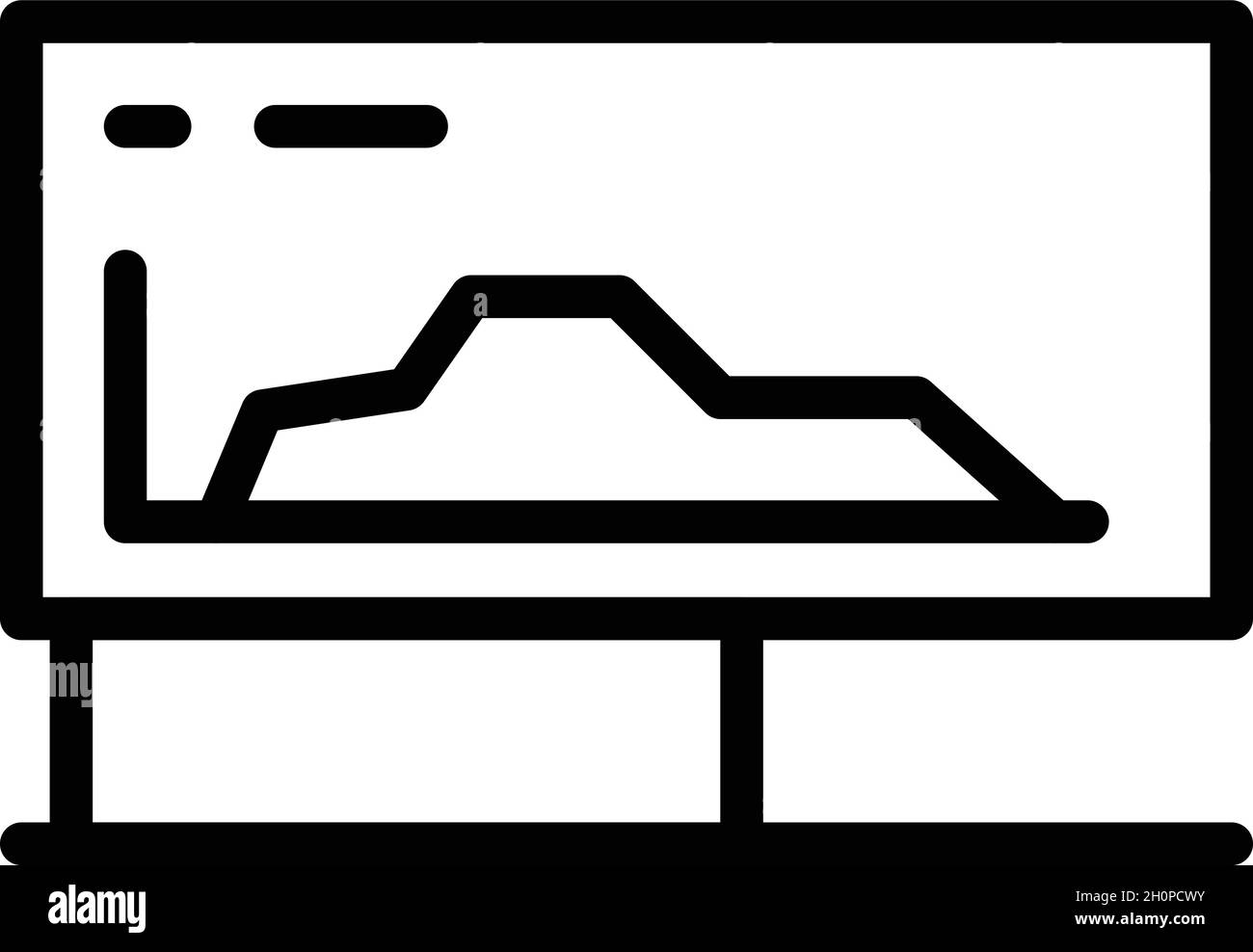 Monitor Cnc Machine Icon Outline Vector Lathe Equipment Work Tool