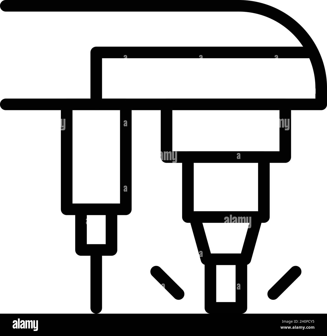 Electric Cnc Machine Icon Outline Vector Work Equipment Work Lathe Stock Vector Image And Art