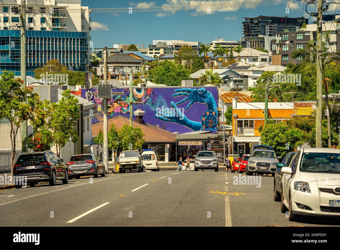 Brisbane, Queensland, Australia - Artwork around West End suburb Stock ...