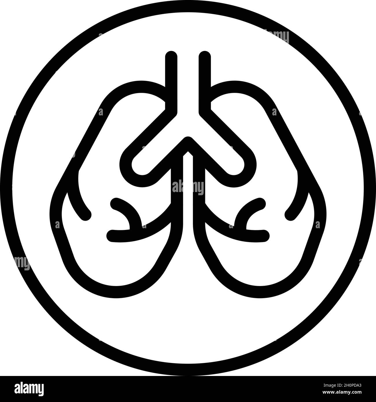 Lungs protection icon outline vector. Xray patient. Covid diagnosis ...
