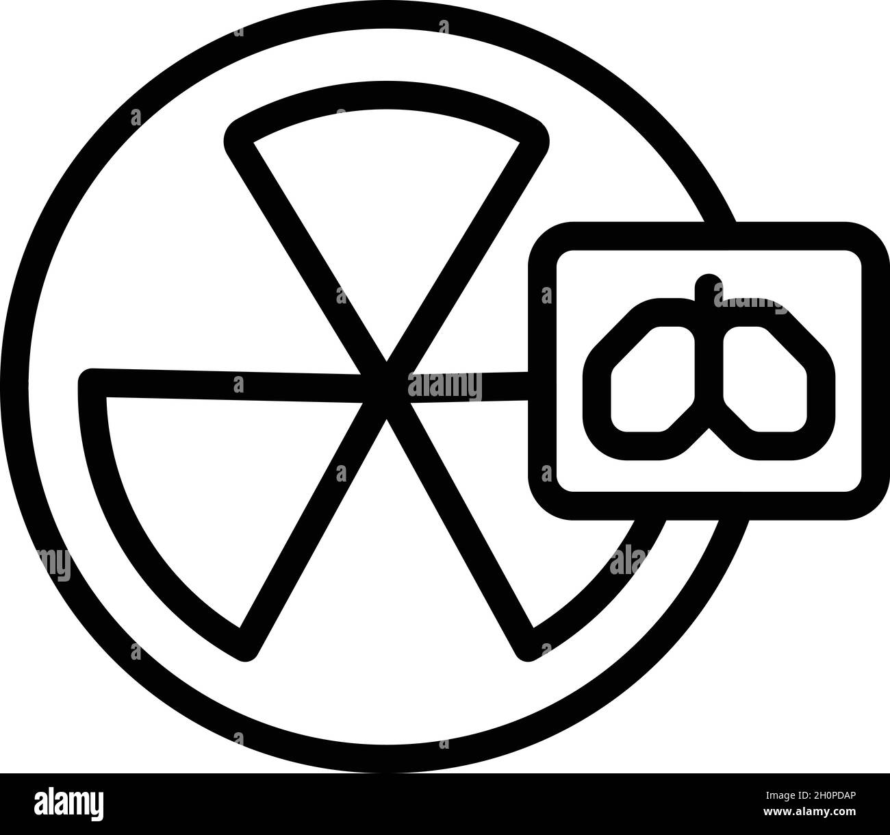 Roentgen diagnosis icon outline vector. Patient xray. Cancer lung Stock ...