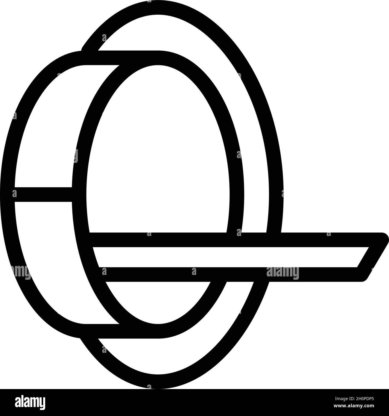 3d mri icon outline vector. Tomography scan. Medical scanner Stock ...