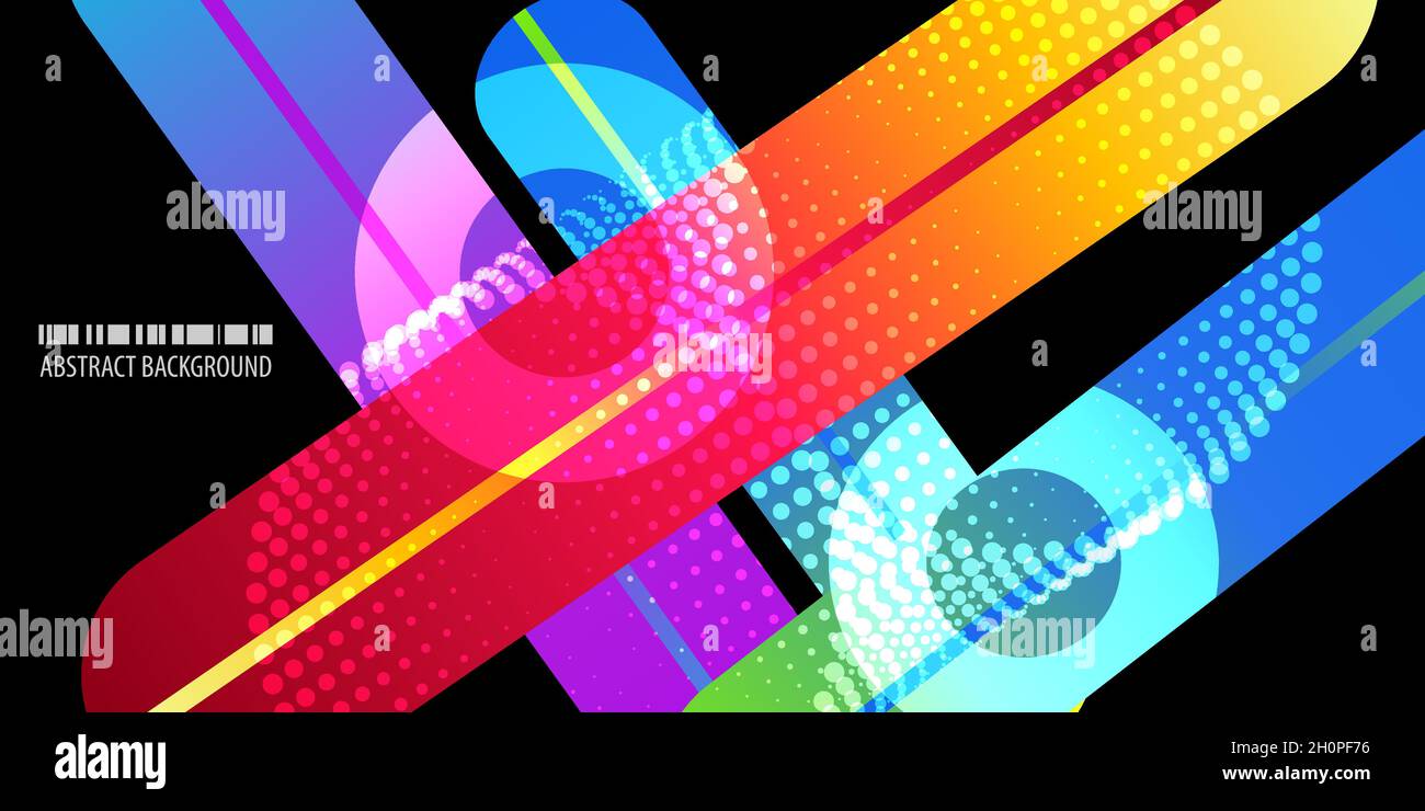 Abstract colorful background vector template with blended multiple ...