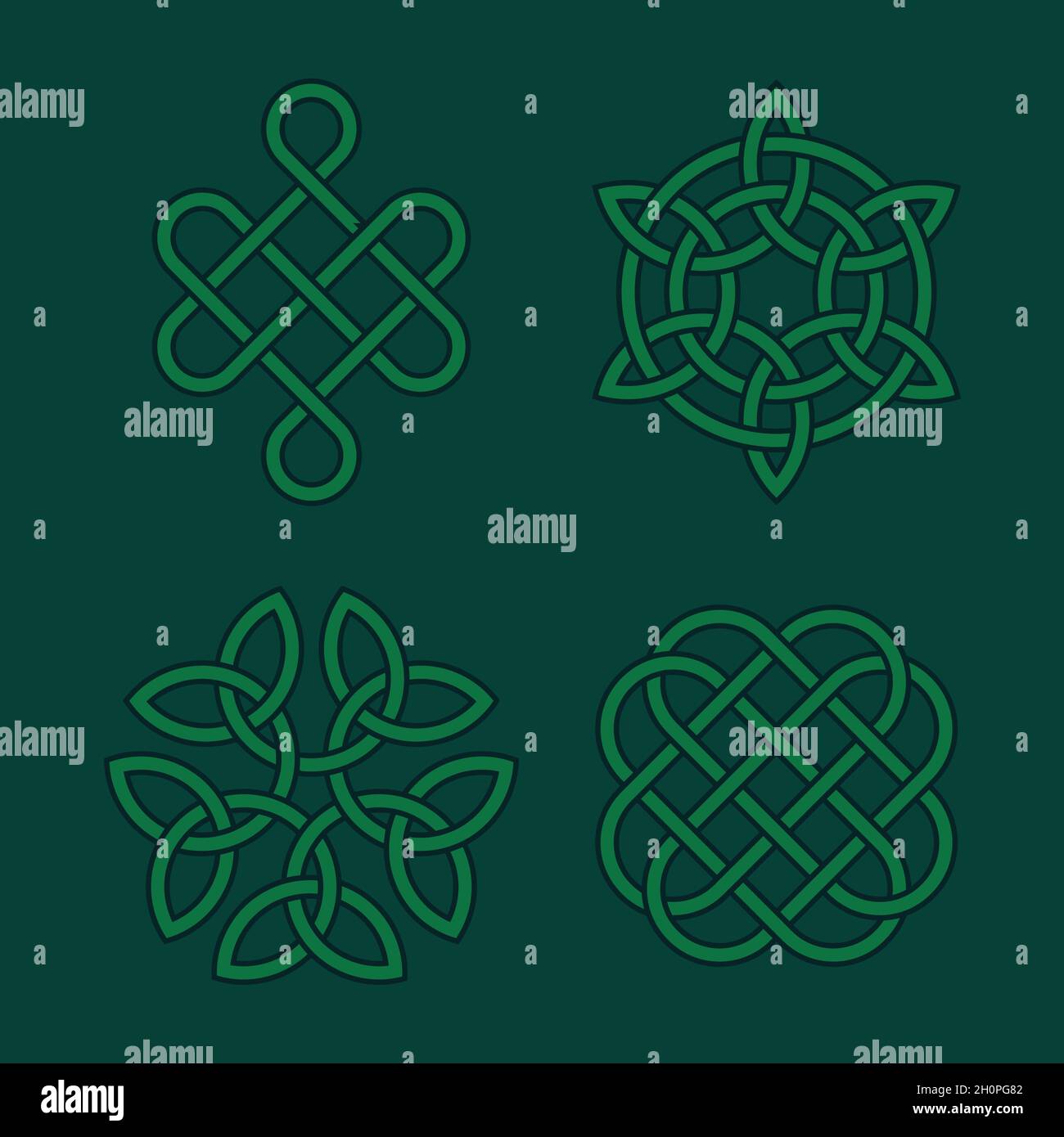 Set of vector celtic knots. Irish medieval spirit symbols Stock Vector ...