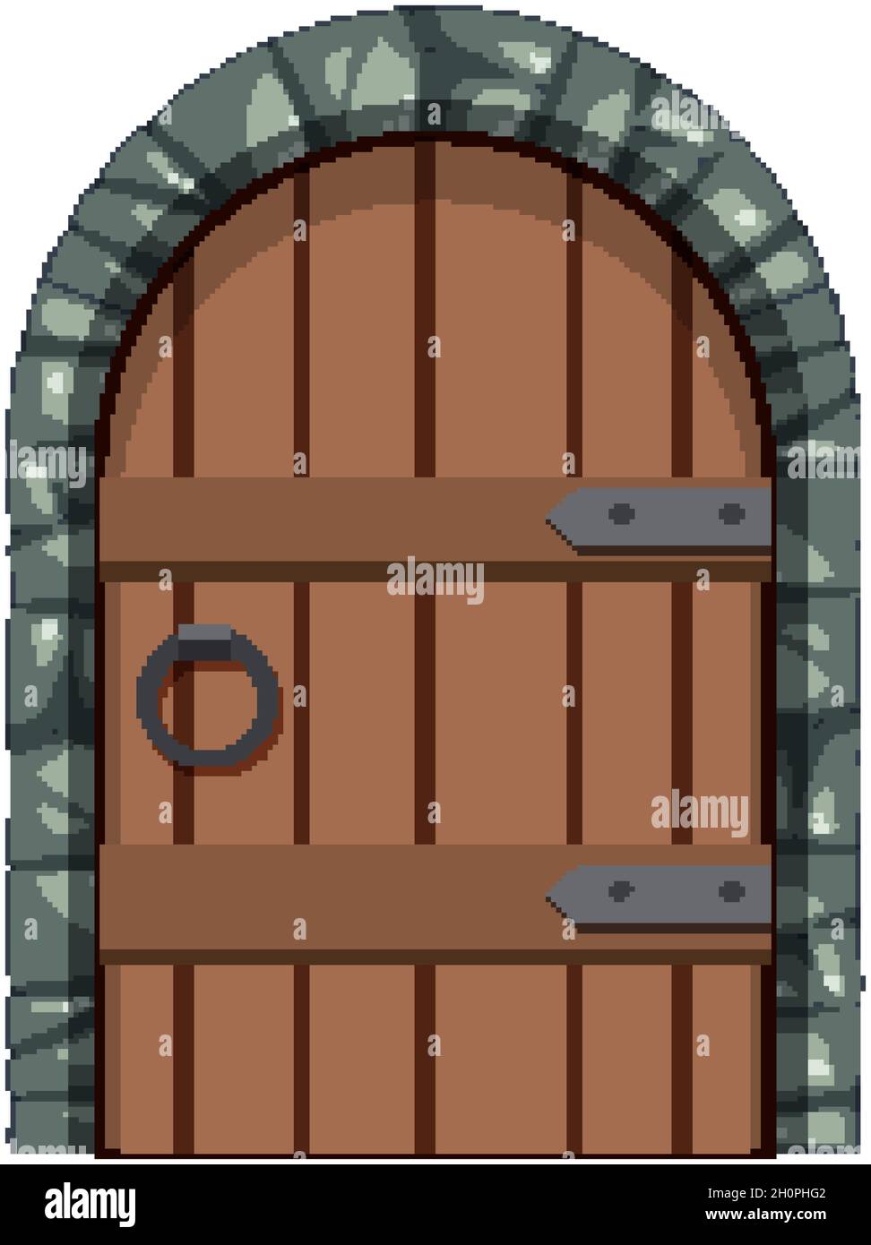 Ancient gate medieval style illustration Stock Vector Image & Art - Alamy