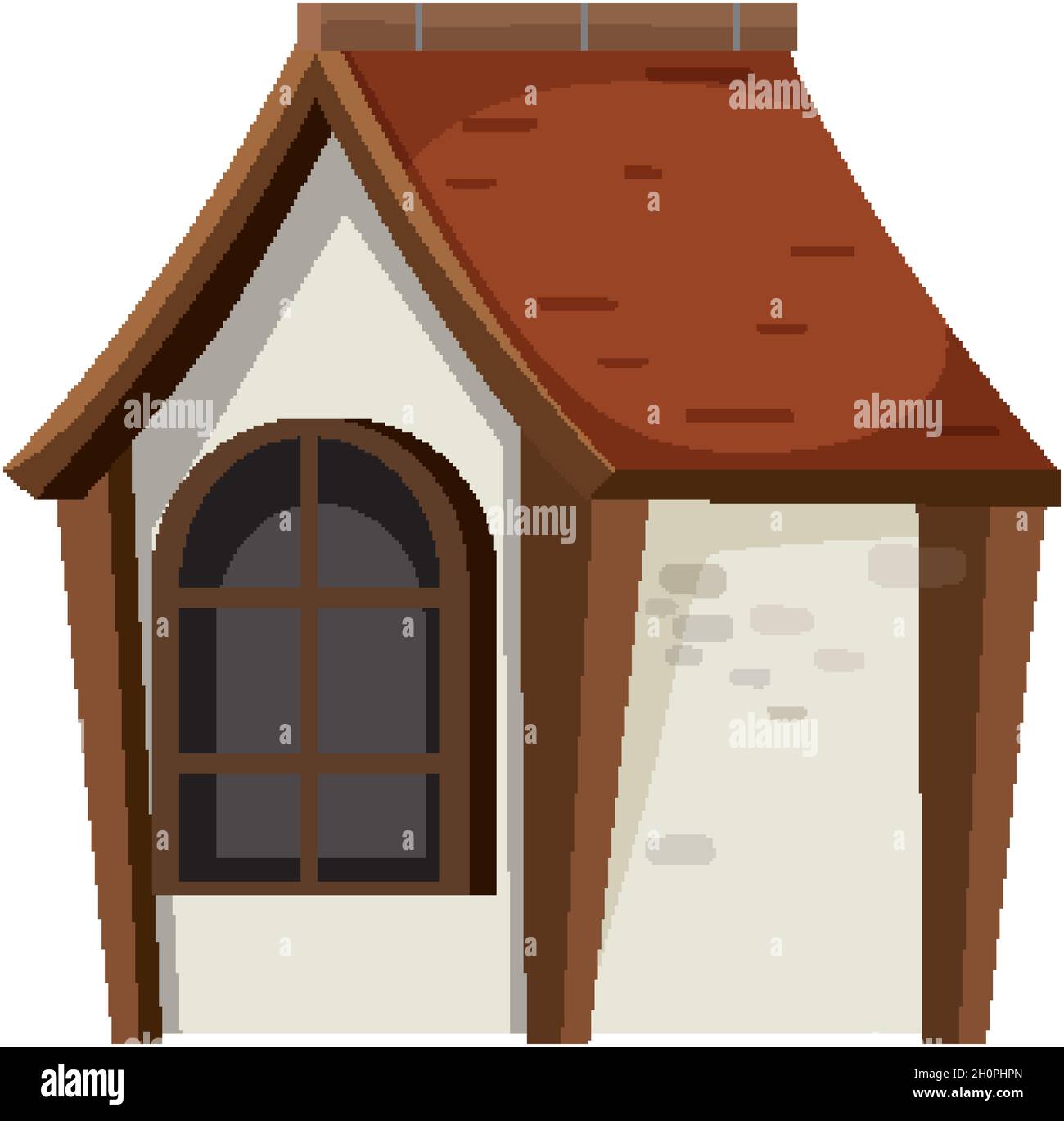 Isolated house on white background illustration Stock Vector Image ...