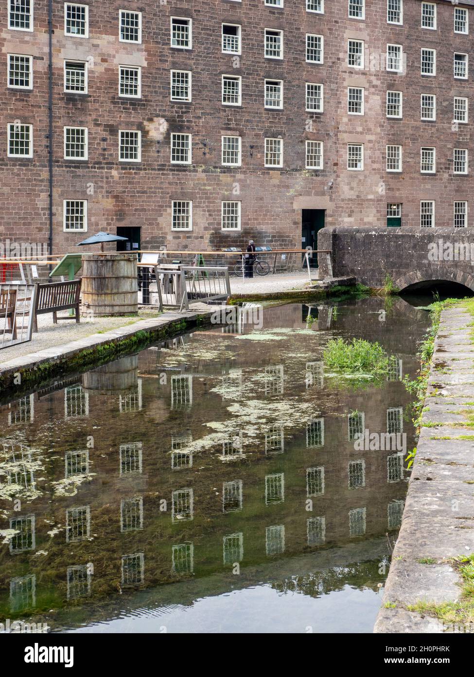 Old mill buildings at Cromford Mill, Derbyshire, UK; built by Richard ...