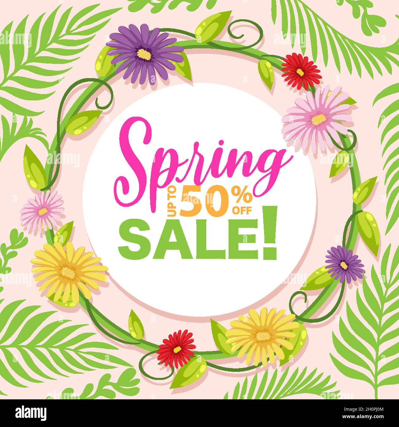 Floral spring banner template illustration Stock Vector Image & Art - Alamy