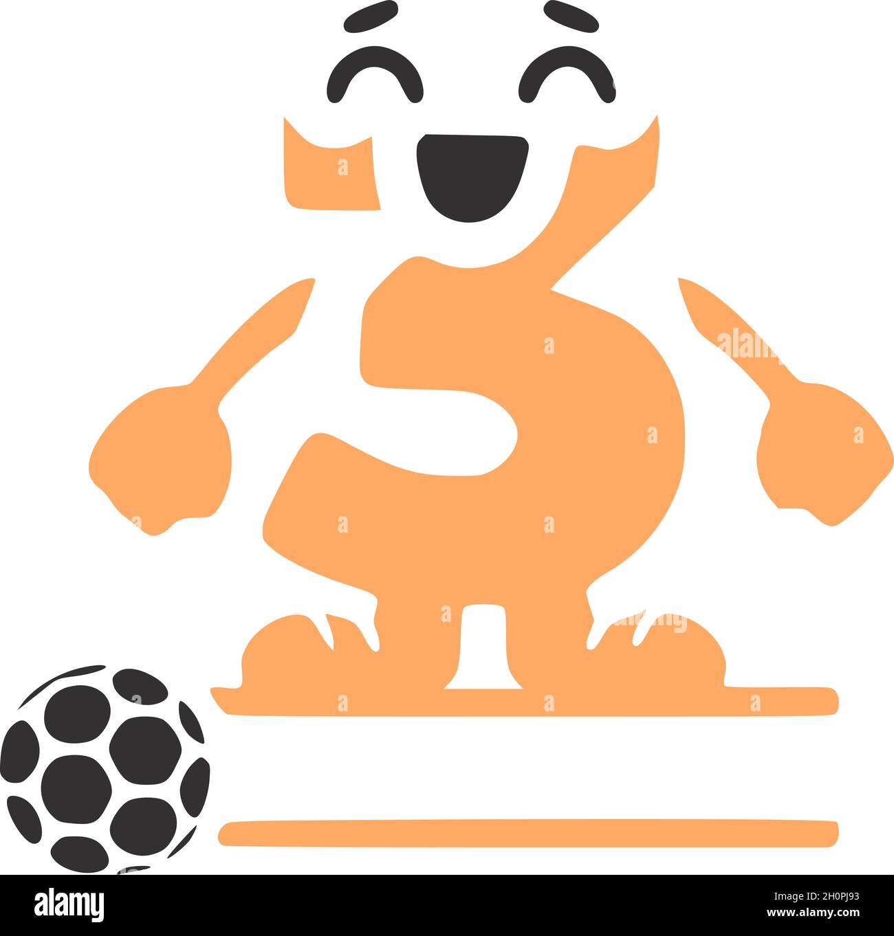Happy Number 3 character football player personalized monogram, vector ...