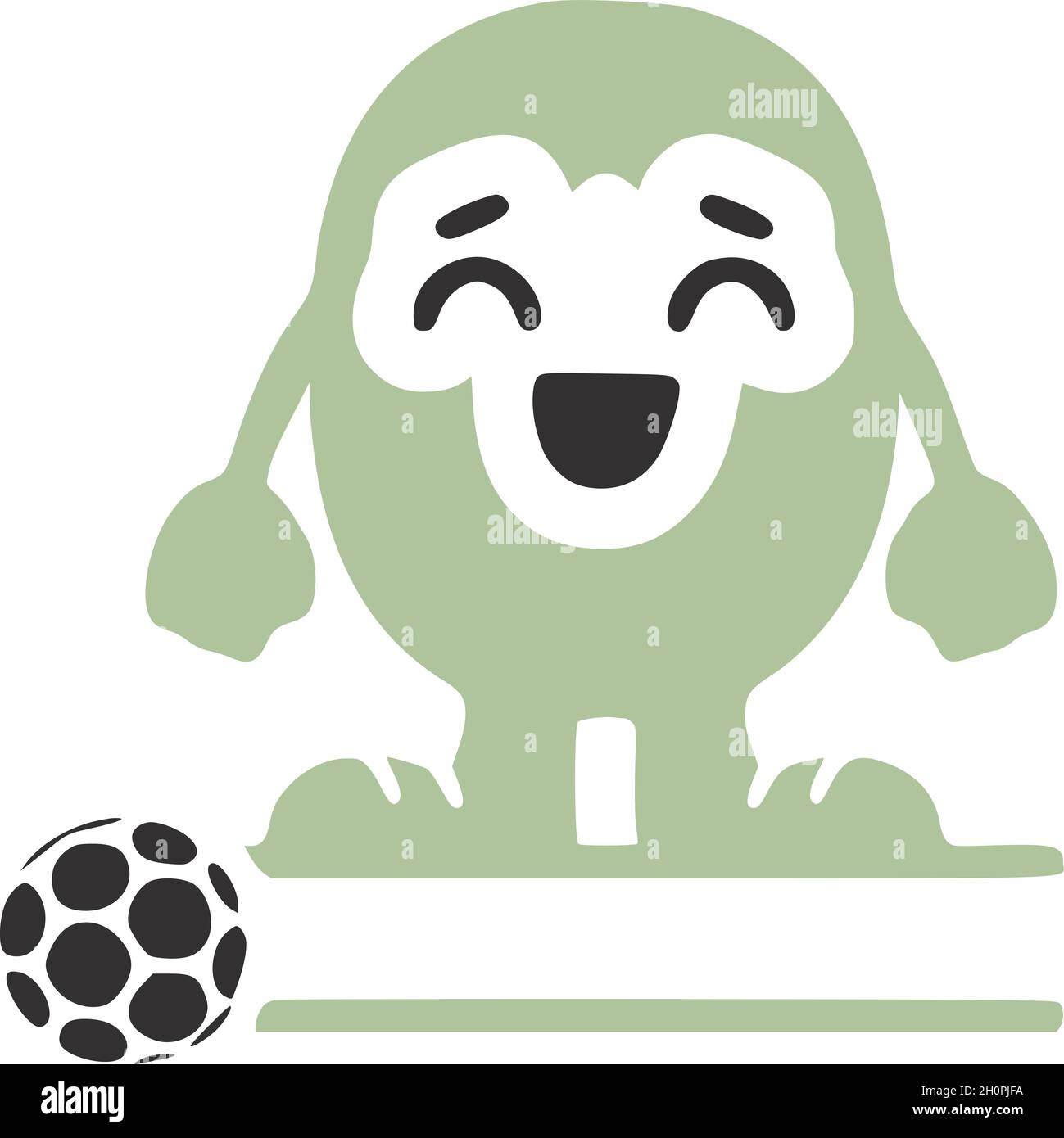 Happy Number 0 character football player personalized monogram, vector ...