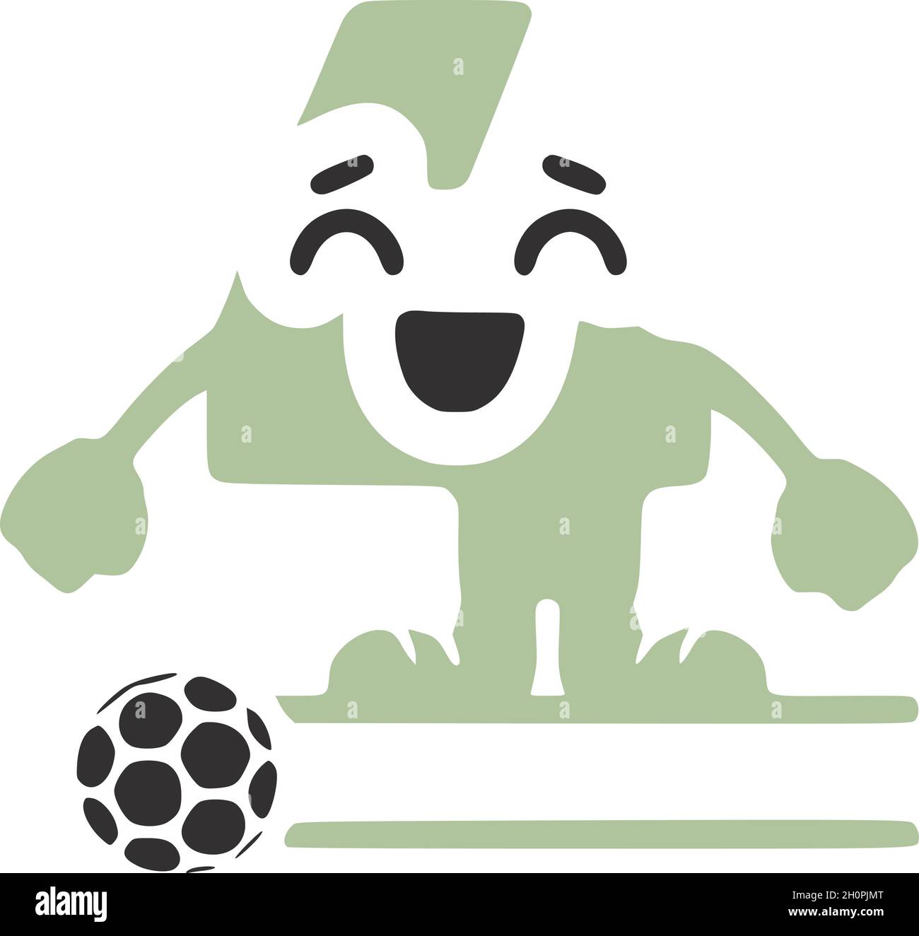 Happy Number 4 character football player personalized monogram, vector ...