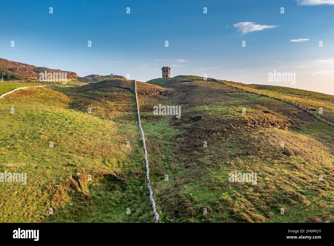 Aerial view of the Crohy Head Signal Tower at Maghery by Dungloe ...